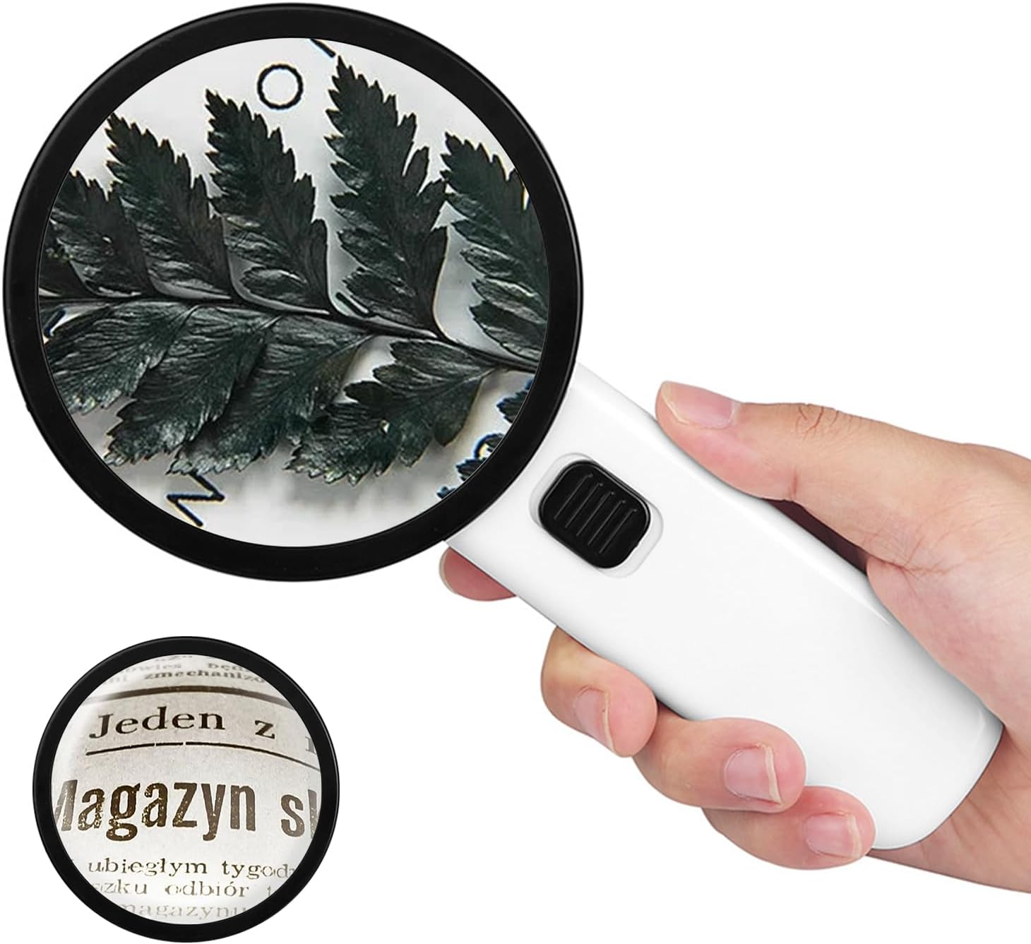 DOTOTO Lupa De Cristal con Luz Led 30x, Lupa Iluminada De Mano 30x ...