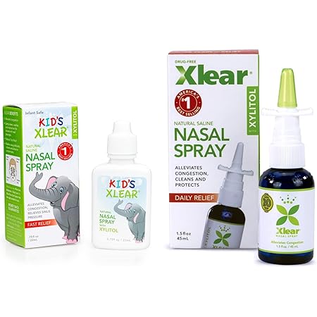 Amazon.com: Xlear Kids' Nasal Spray, Natural Saline Nasal Spray for ...