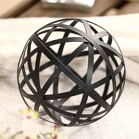 Amazon.com: MOCOME 6.2" Black Metal Decorative Sphere for Home Decor ...