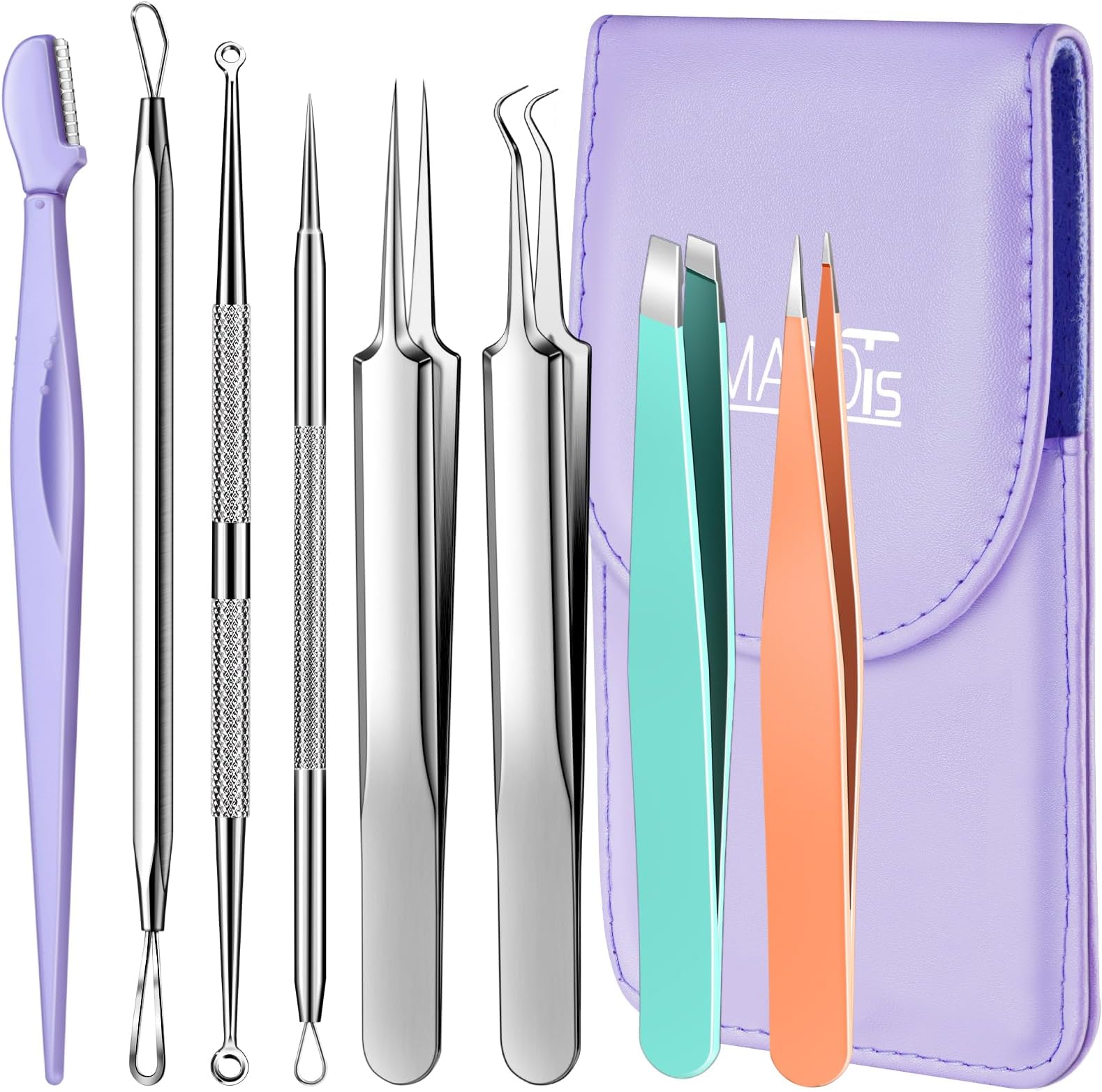 Amazon.com: TsMADDTs Blackhead Remover Tools and Ingrown Hair Tweezers ...