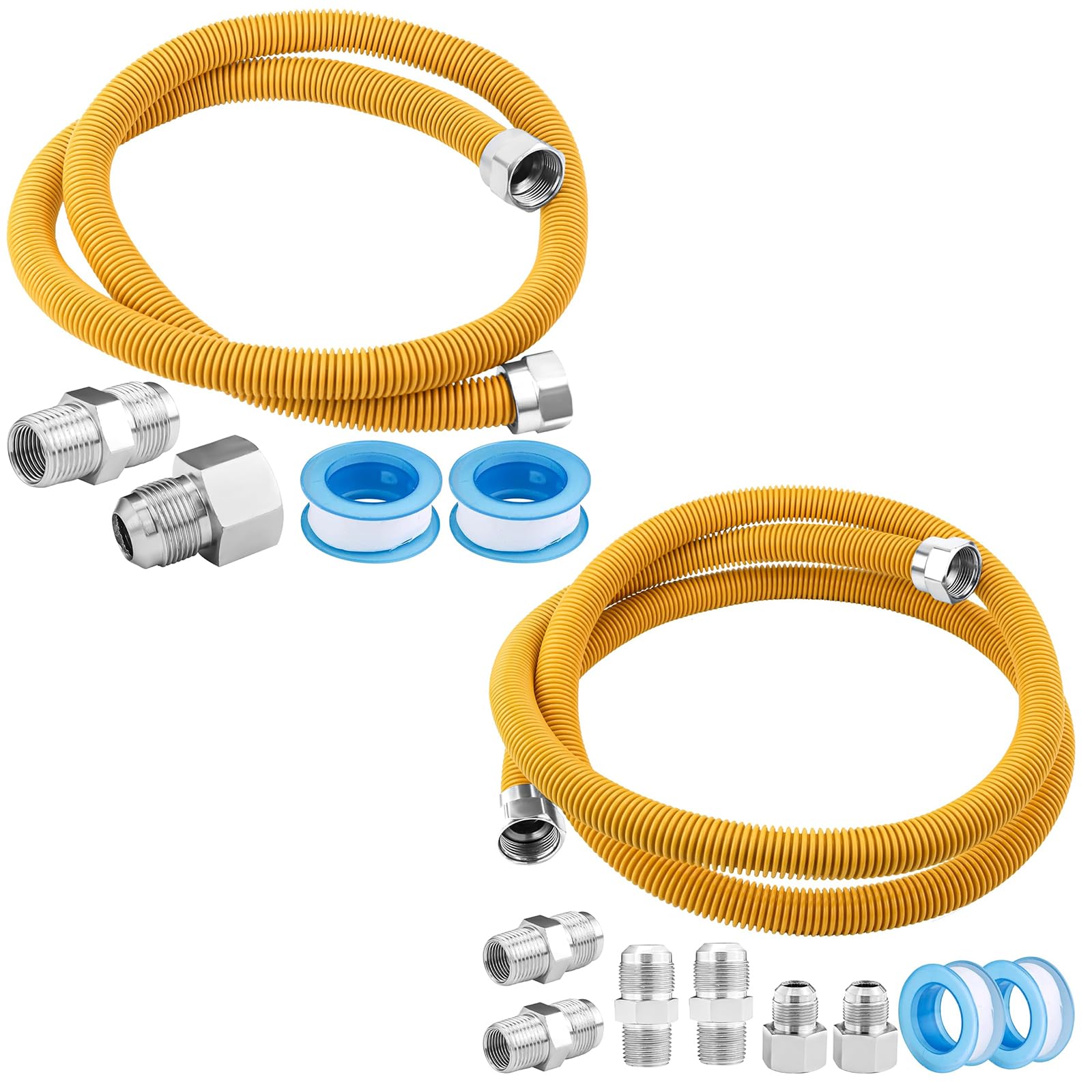 Amazon.com: 72" Flexible Gas Line Kit for Dryer, Stove, Range, Flexible ...