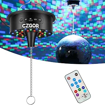Amazon.com: 3-15 RPM Disco Ball Motor with Remote, Light Up Rotating ...