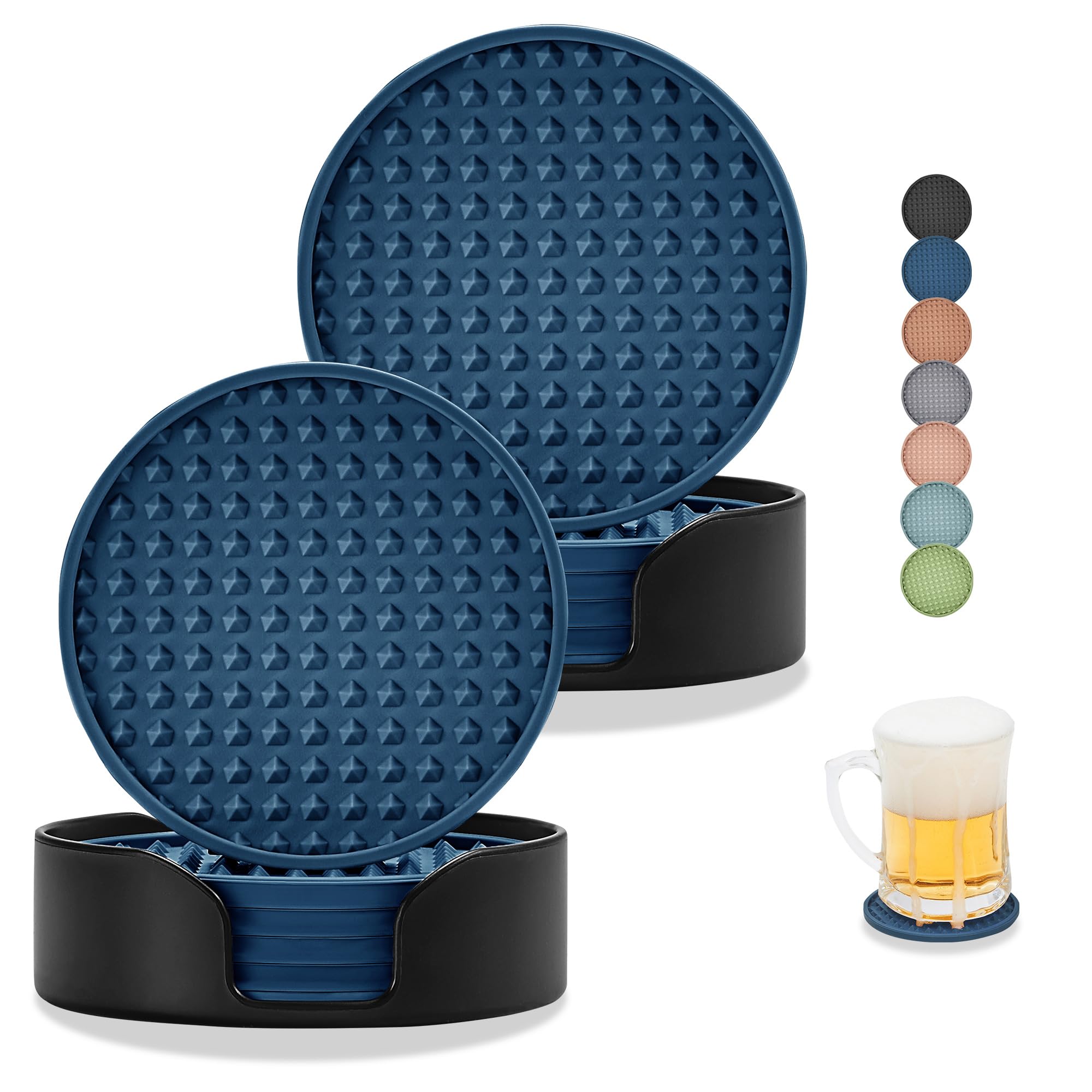 Amazon.com: ButterMelt Coasters for Drinks, Silicone Coasters Set of 12 ...