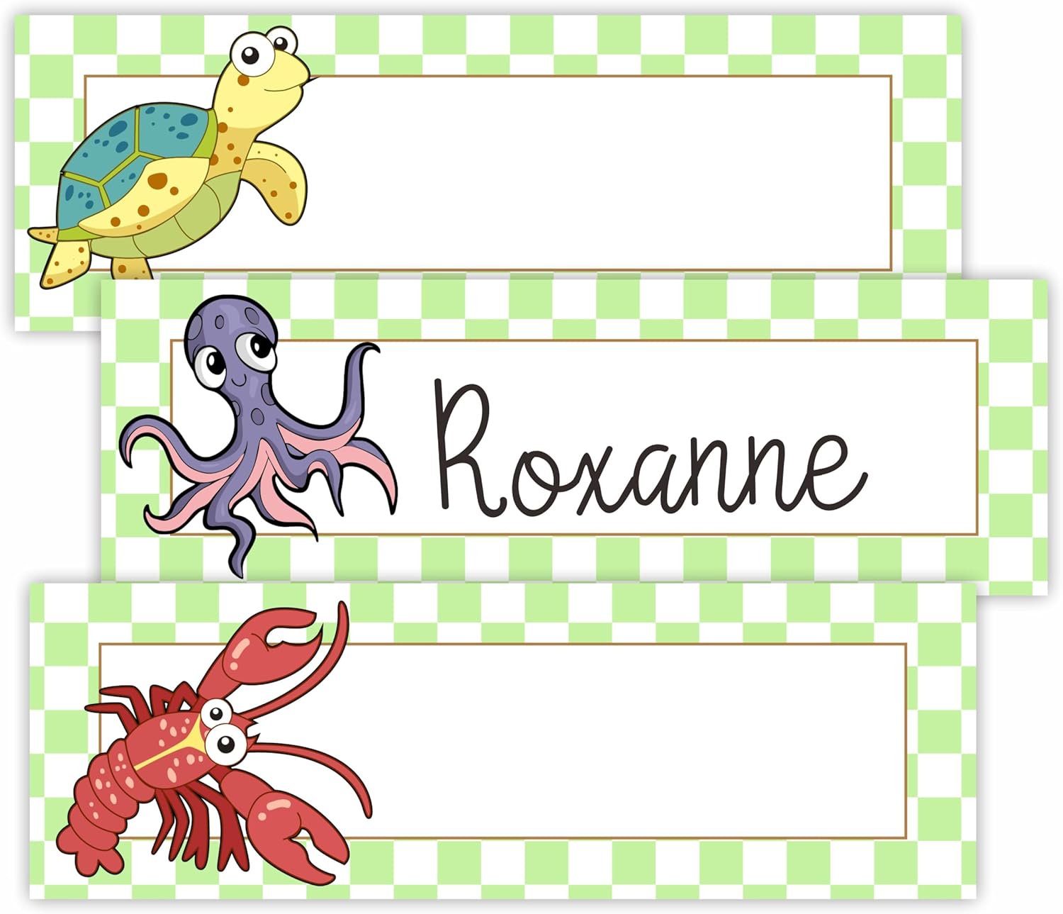 Amazon.com : Ocean Sea Animal Name Tags Labels Stickers - Multi Purpose ...