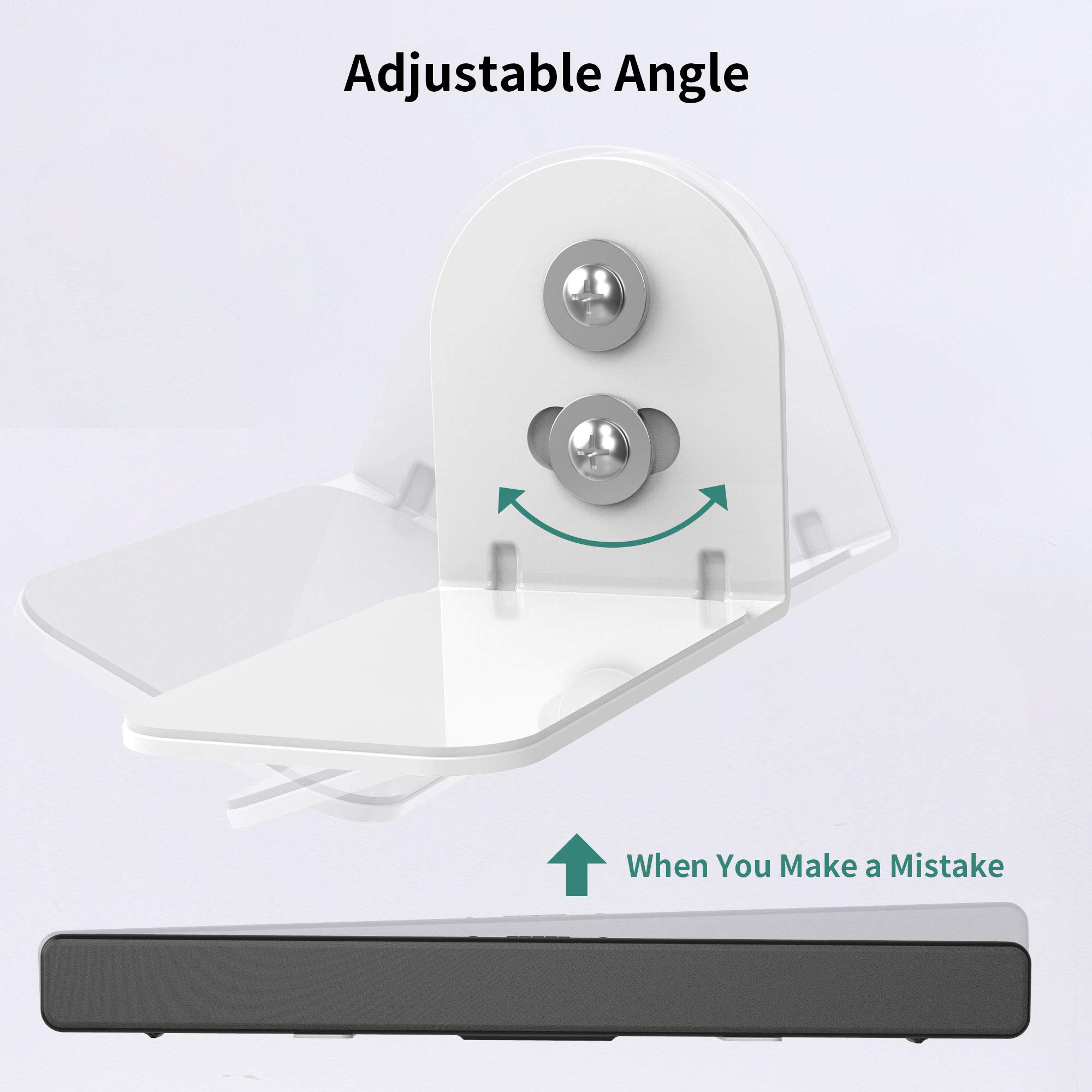 SOKUSIN Universal Soundbar Wall Mount - Adjustable Sound bar Mounts ...