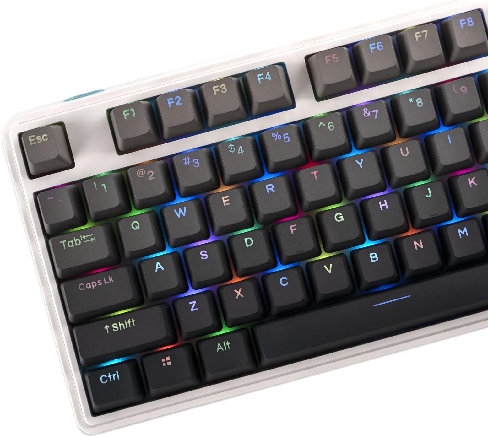Amazon.com: GEKUCAP Custom Keycaps, 123 Keys Gradient Grey Keycap, PBT ...
