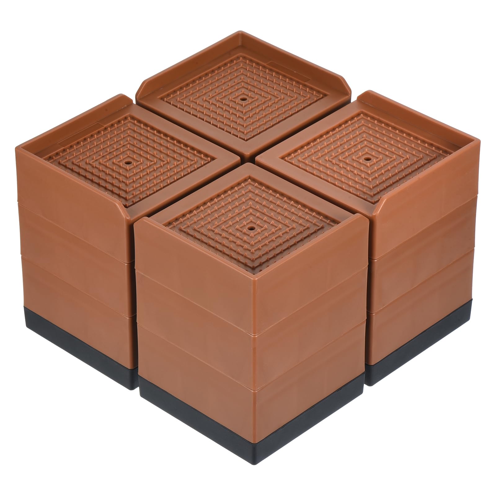 sourcing map Furniture Risers 4.3 Inch, 4Pcs Square Bed Risers ...