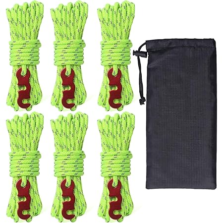Amazon.com: Flowden Tent Wind Ropes with Tensioners Cord Adjuster, 4pcs ...