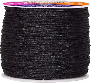 Mandala Crafts Strings Lift Cords - Roman Shades Cord Black 1mm Nylon ...