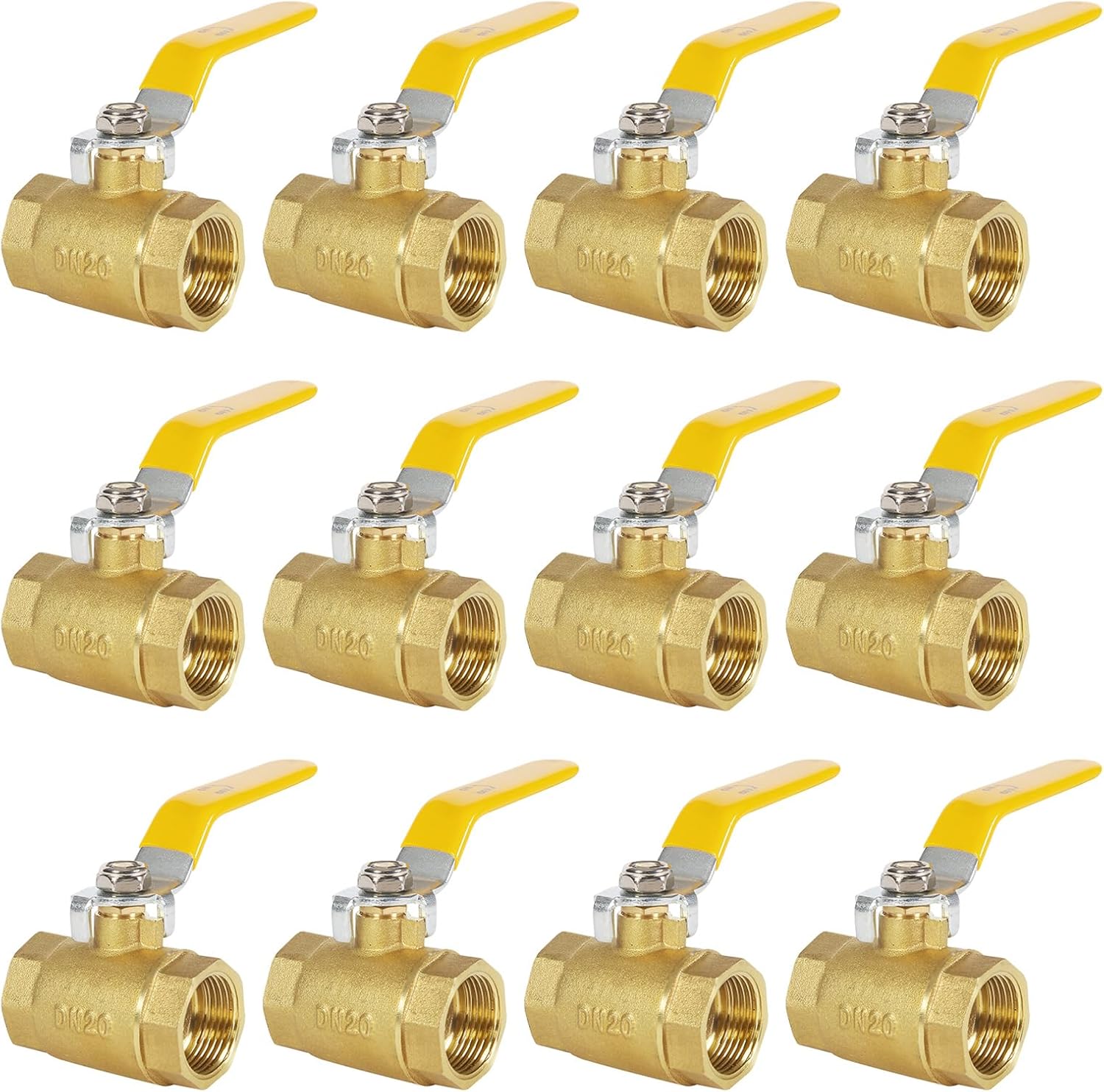 Amazon.com: 12 Pack 3/4'' Full Port Brass Ball Valve 3/4 Inch Female ...