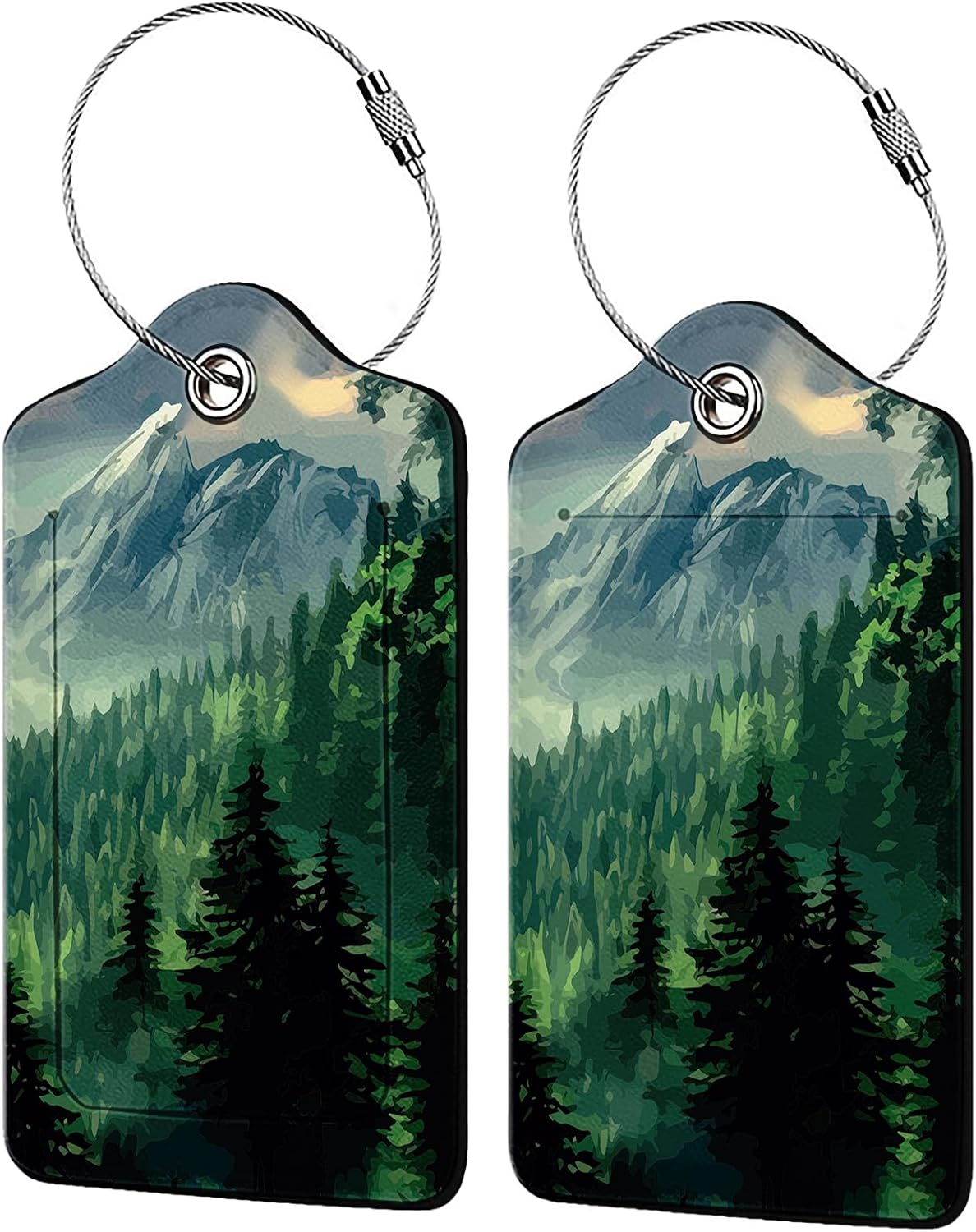 Amazon.com | Foggy Mountains Landscape 2-Pack Luggage Tags for ...