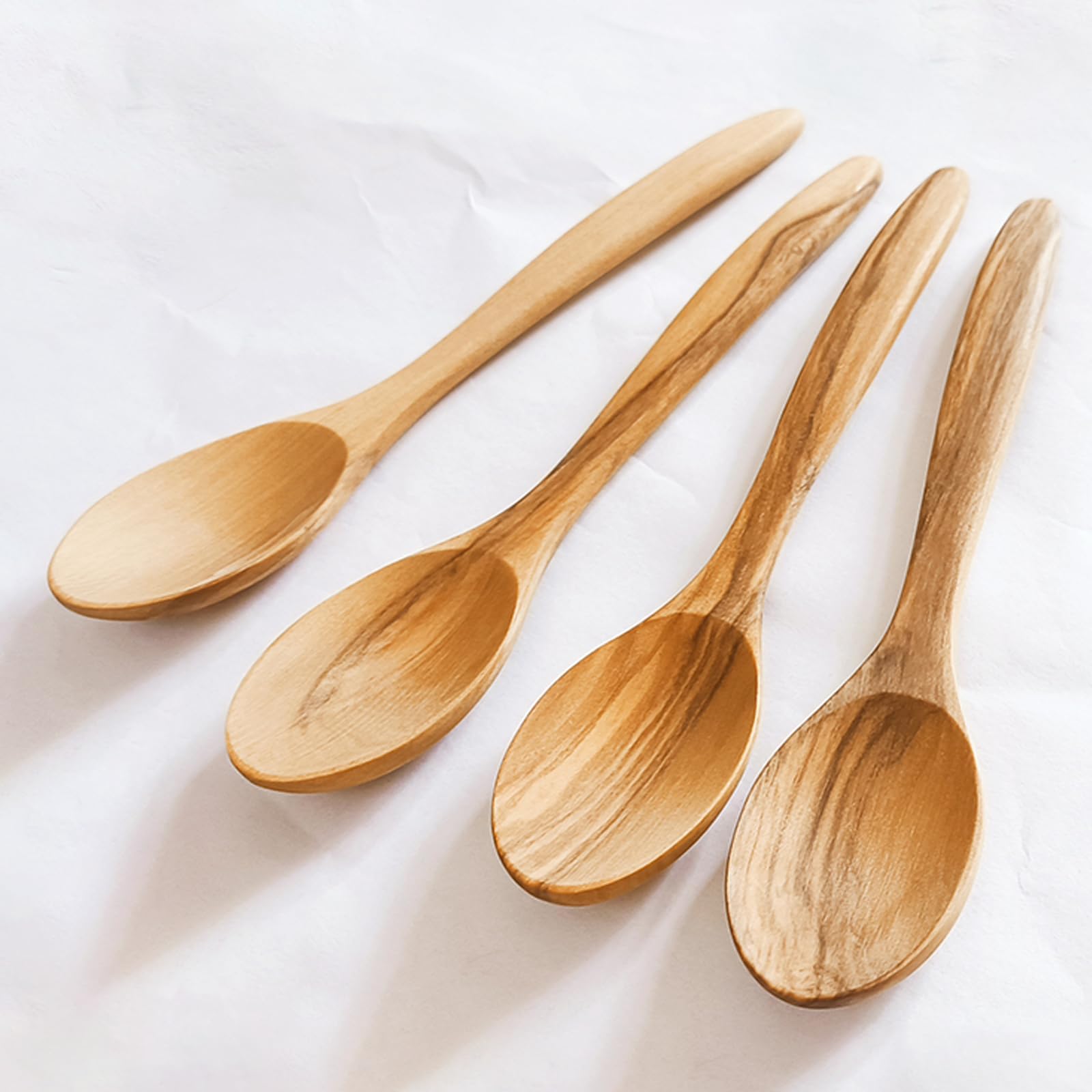 Amazon.com: 4 PCS Olive Wooden Spoons for Honey, 7.08 Inch Honey Spoons ...