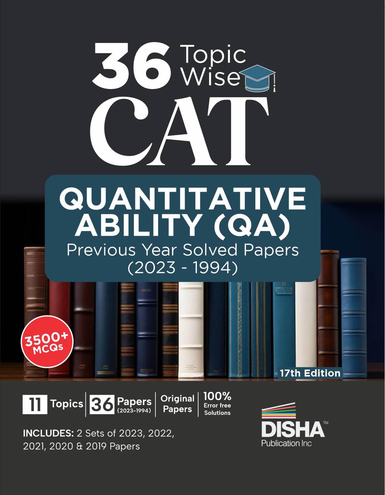 Buy 36 Topic-wise CAT Quantitative Ability (QA) Previous Year Solved ...