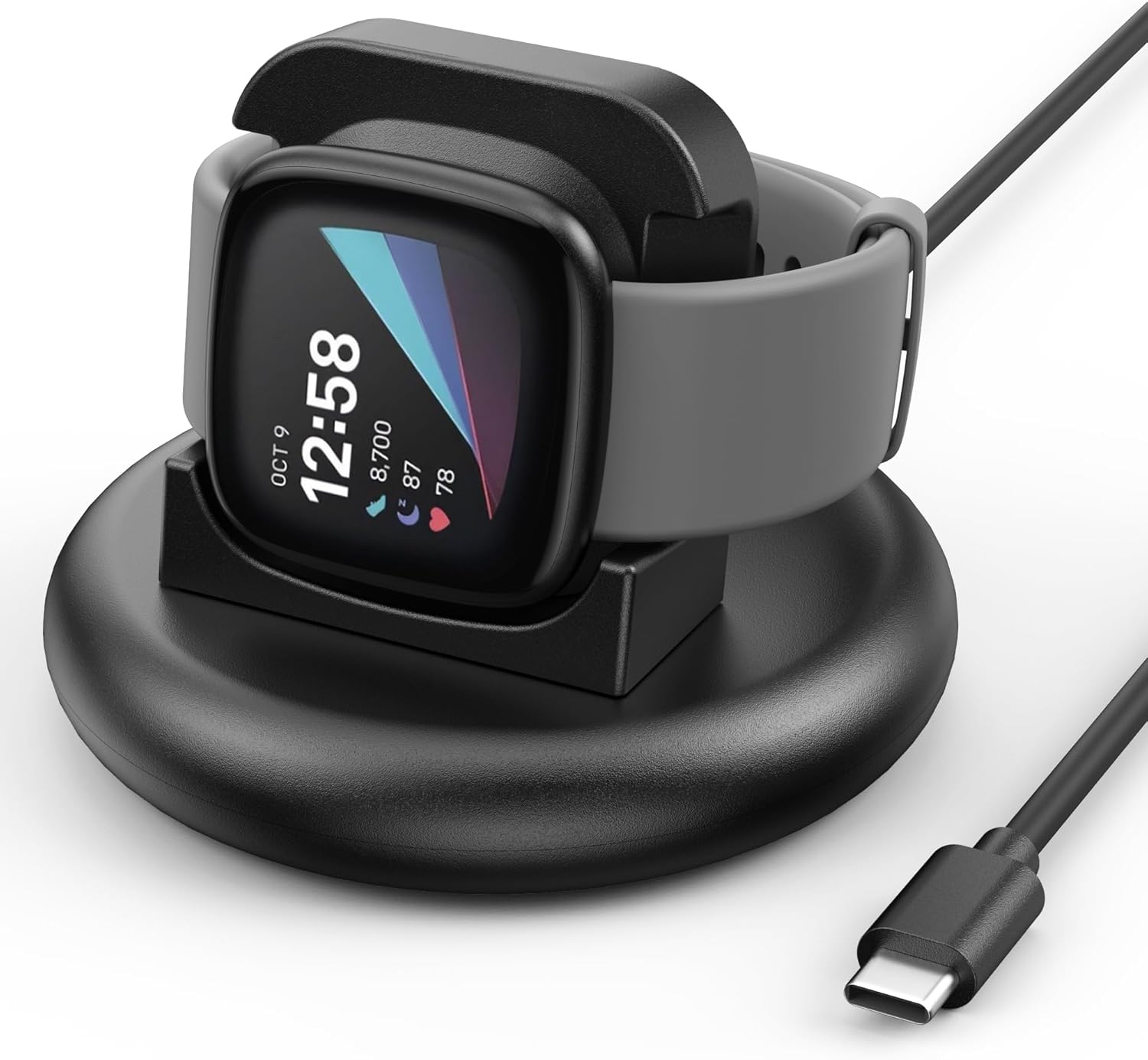Amazon.com: Charger Dock for Fitbit Versa 4/Versa 3/Sense 2/Sense, Anti ...