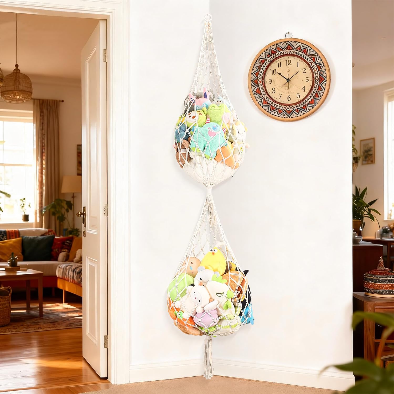Amazon.com: Large Stuffed Animal Net Corner Stuffed Animal Storage ...