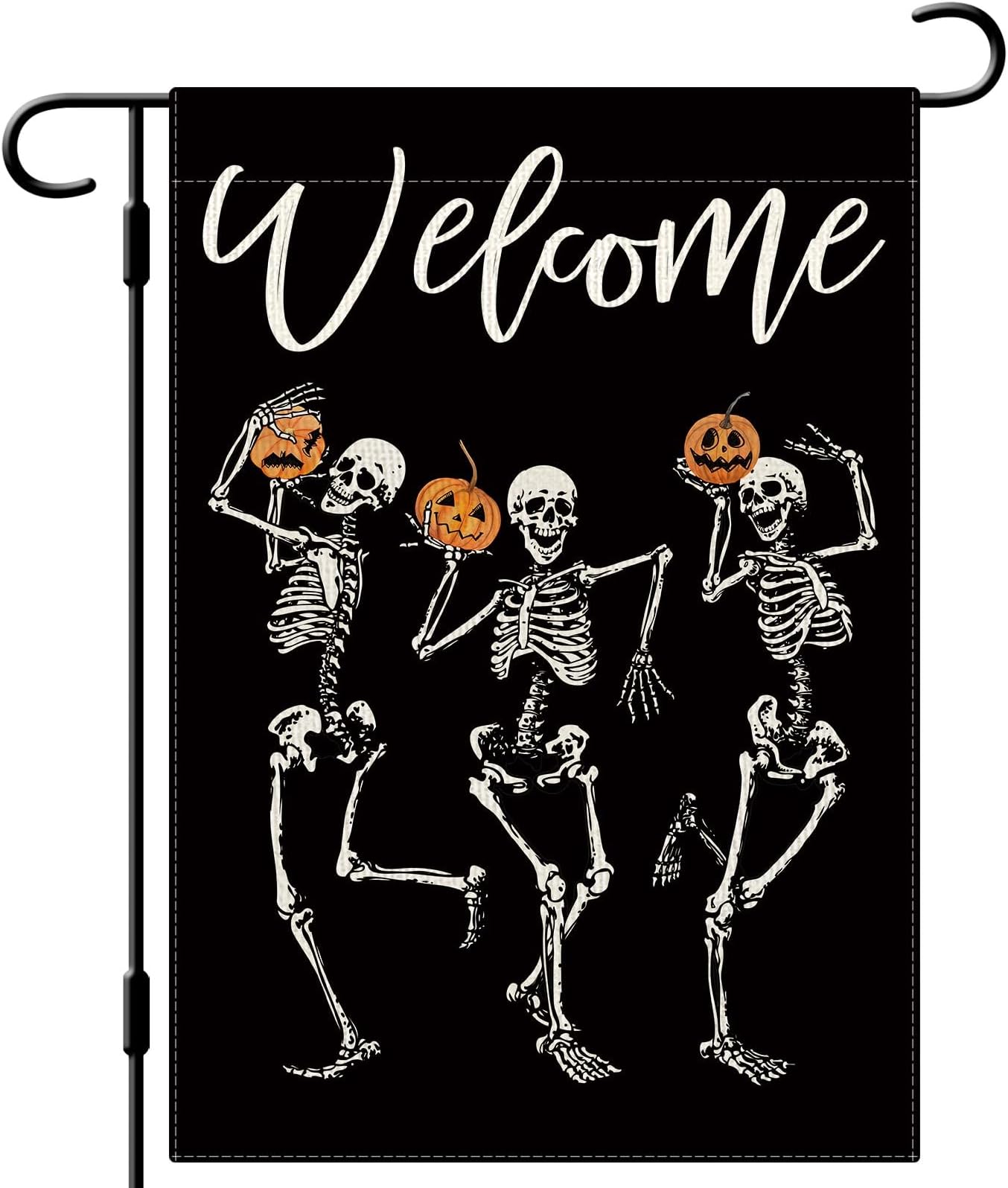 Amazon.com : DLZDN Welcome Halloween Skull Garden Flag Funny Horror ...