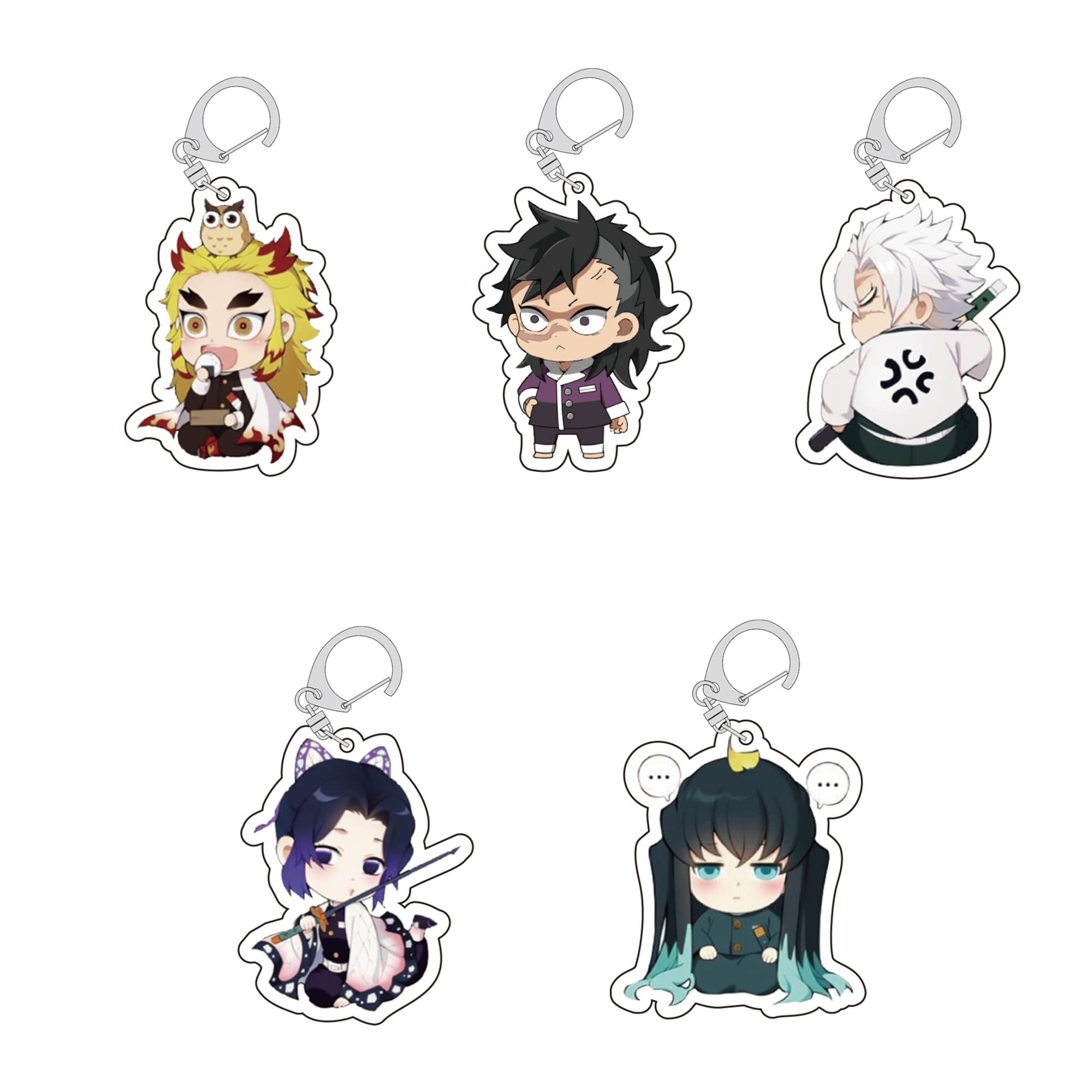 Snapklik.com : 5pcs Anime Character Figure Keychain Pendant Keychain ...