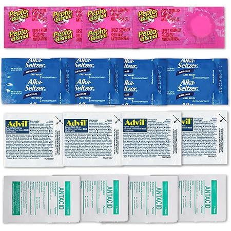 Amazon.com: Travel Medicine Kit - Individual Advil Packets, Pepto Chews ...