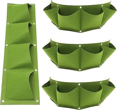 Wonderwall Self Watering Vertical 3 Pocket Garden Wall Planter Outdoor ...