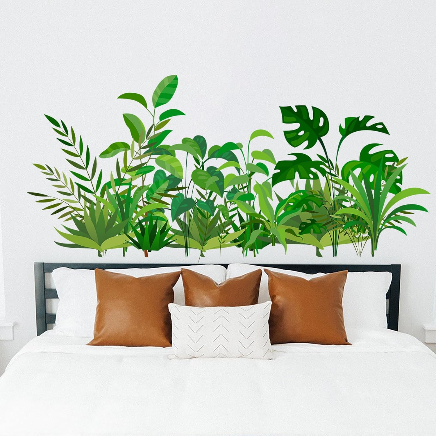 Amazon.com: Eutecado Tropical Leaves Wall Stickers Plants Baseboard ...