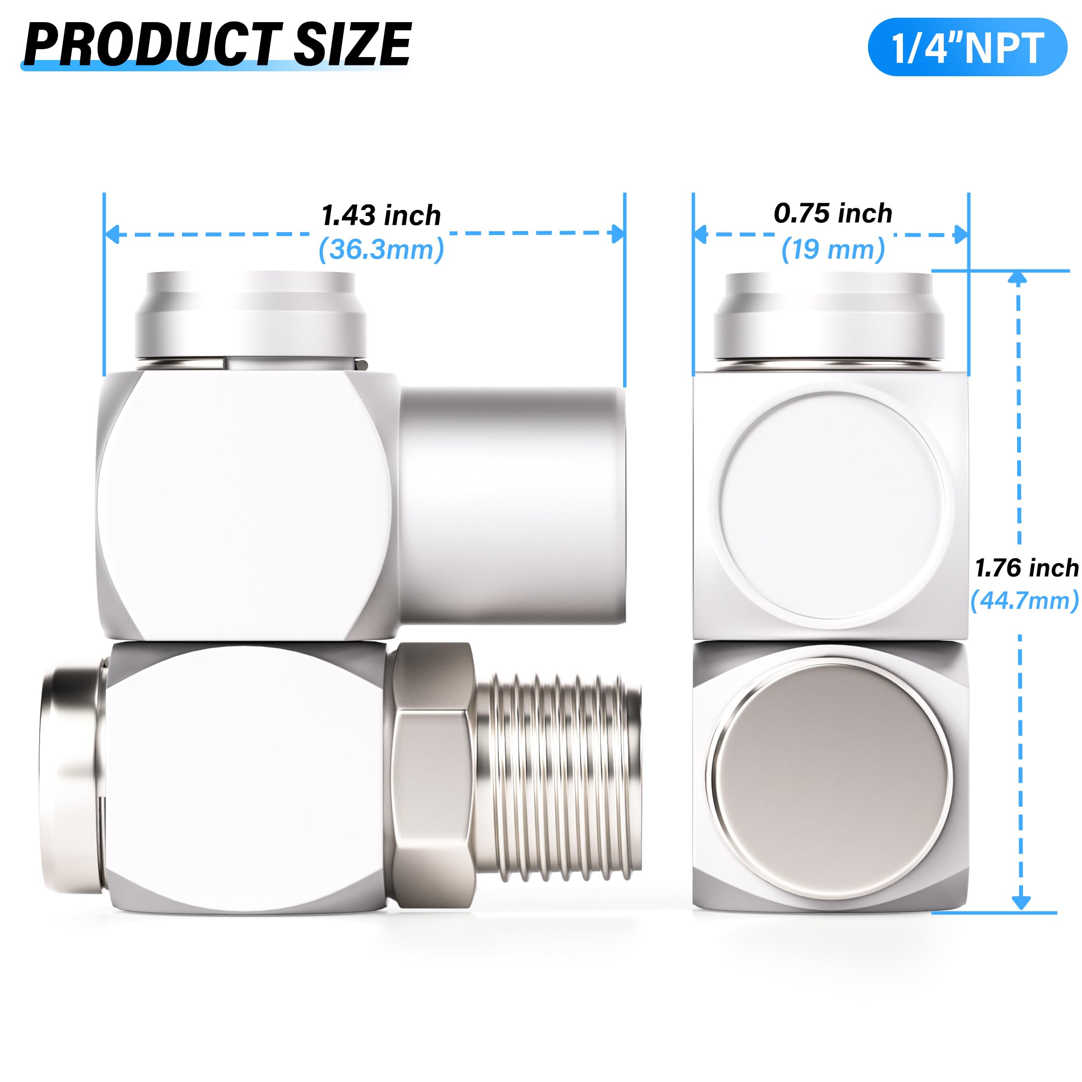 Snapklik.com : 1Pcs 1/4 Inch Air Tool Swivel Fitting 360 Degree Swivel ...