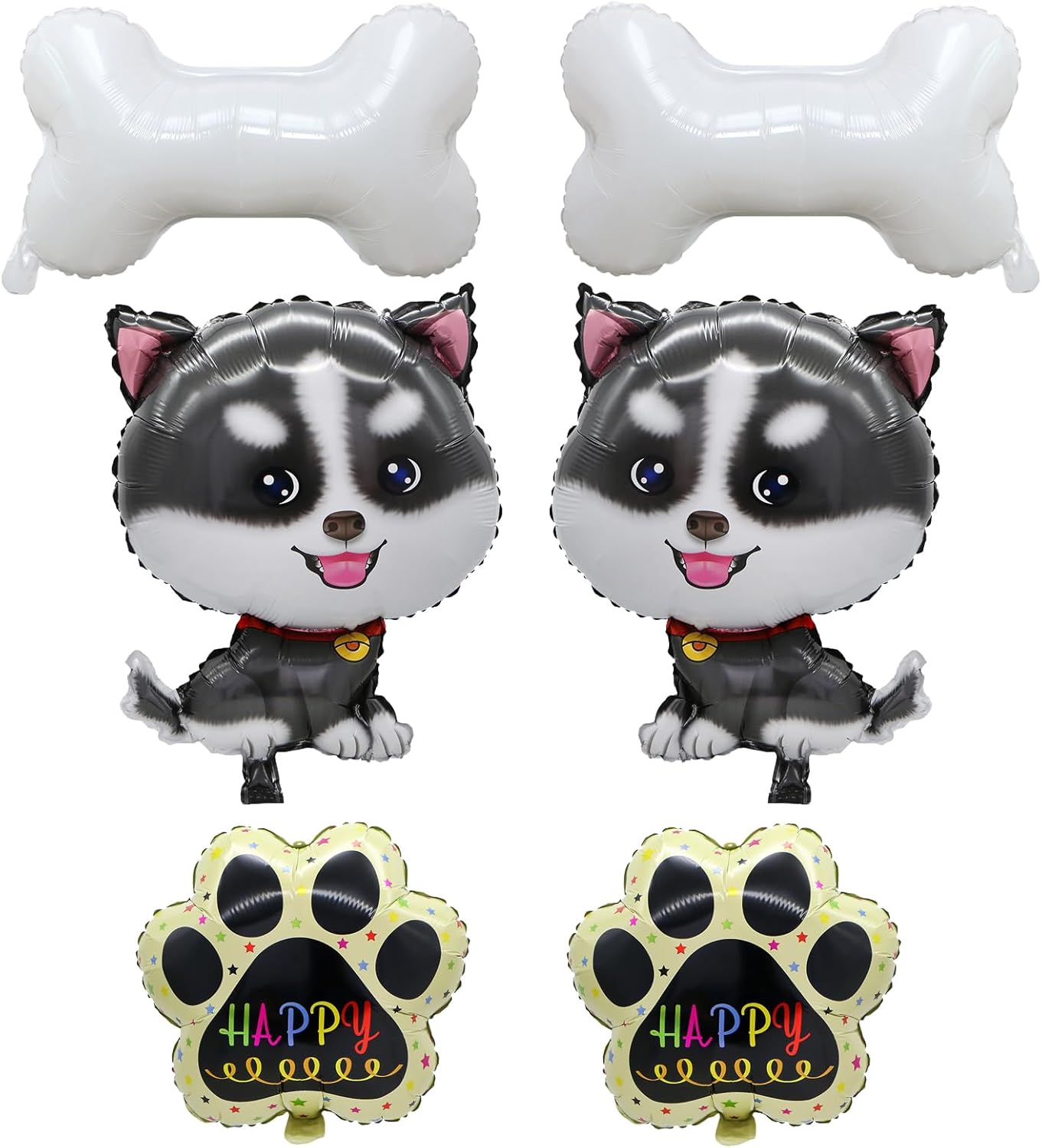 Amazon.com: SAMOKA Dog Balloons,6 PCS 15-27 Inch Dog Birthday Balloons ...