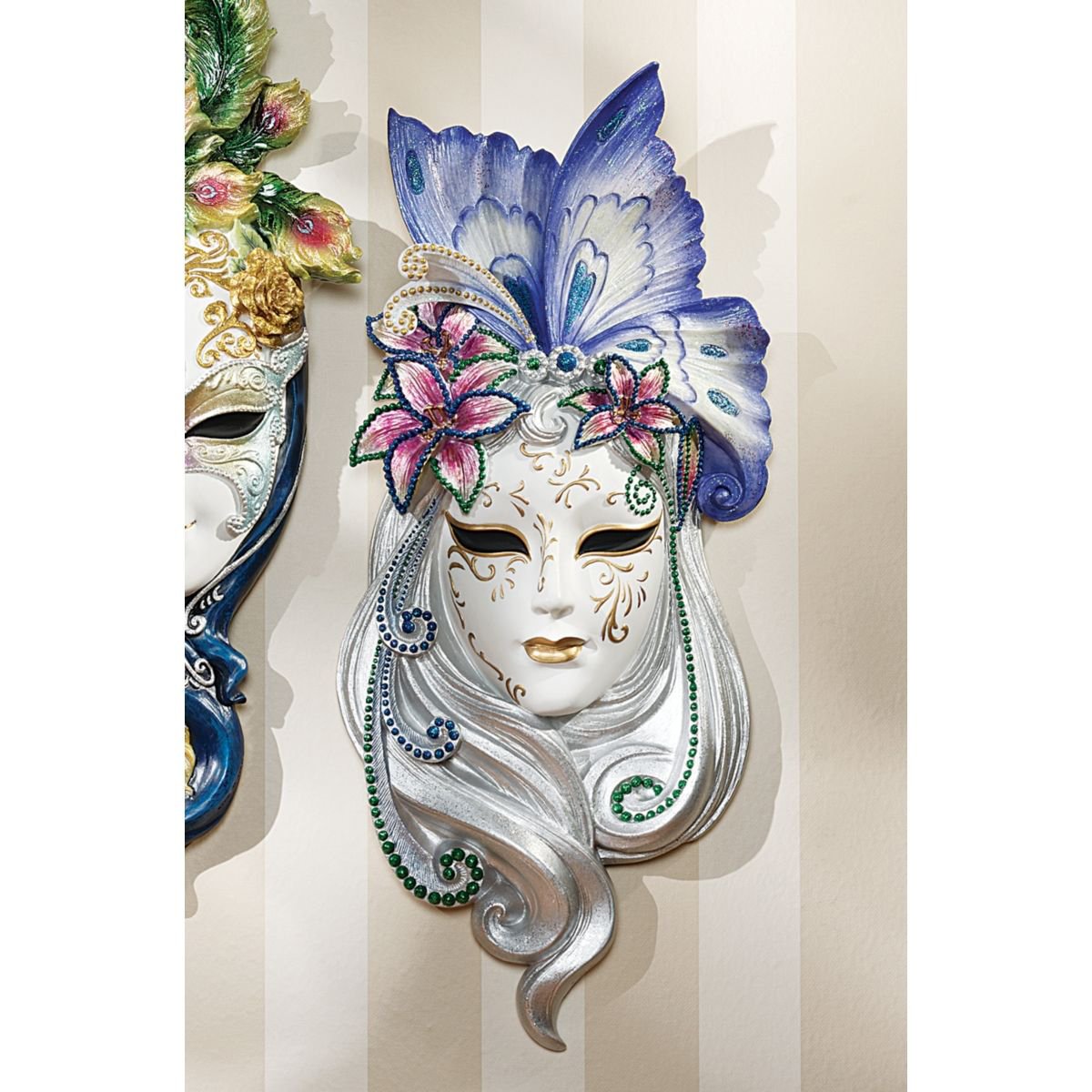 Design Toscano Butterfly Wings Masks of Venice Wall Sculpture ...