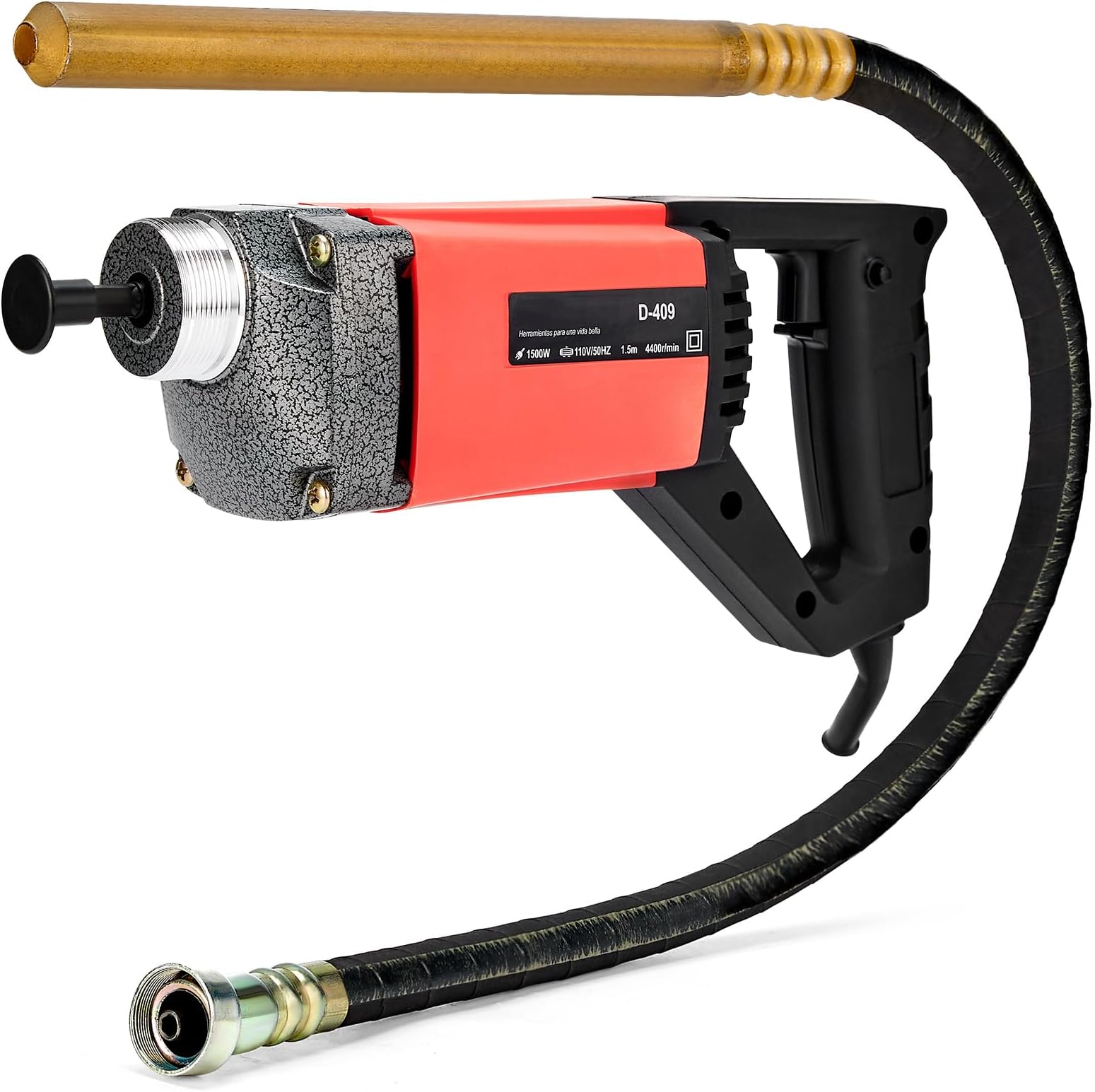 Simple Wisdom Hand-held insert Vibrador de concreto,1500 W, 16000 rpm ...