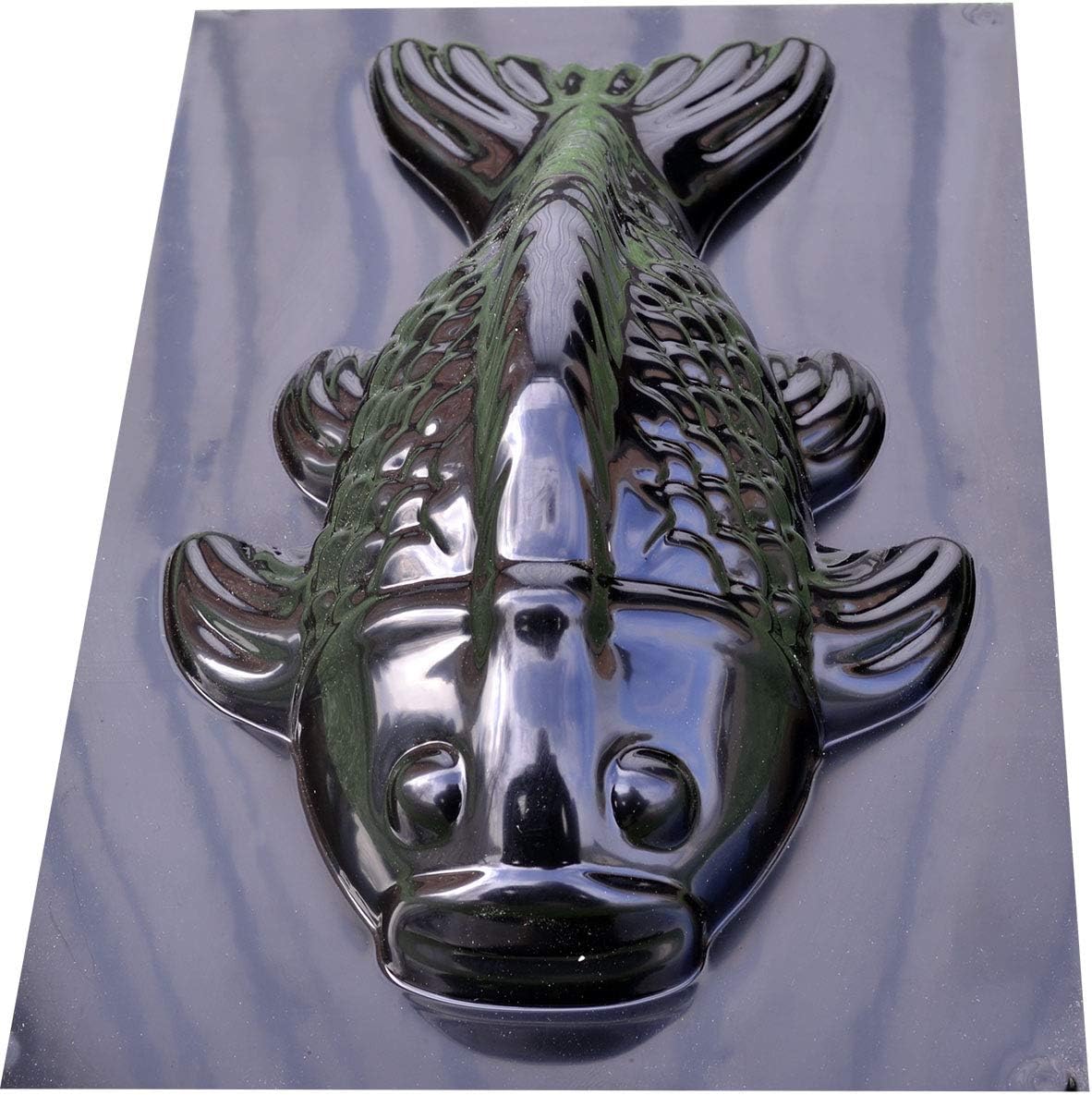 Amazon.com: Concrete Mold 3D Fish Stone Decor Garden Aquarium Plastic ...