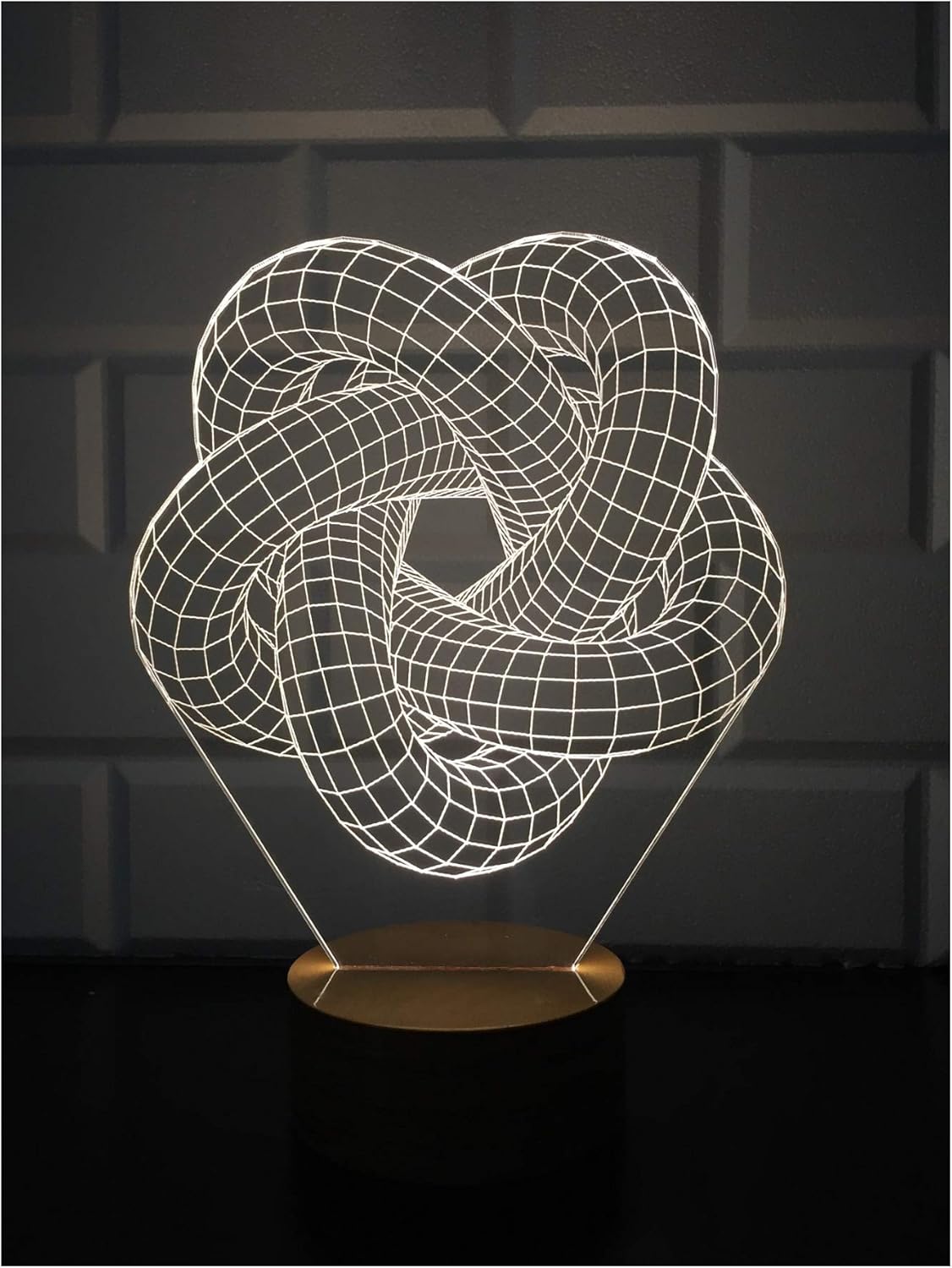 By-Lamp 3D Torus Spiral Lamp with Handmade Wooden Base - Amazon.com