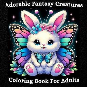 Amazon.com: Adorable Fantasy Creatures: Adult Coloring Book for Stress ...