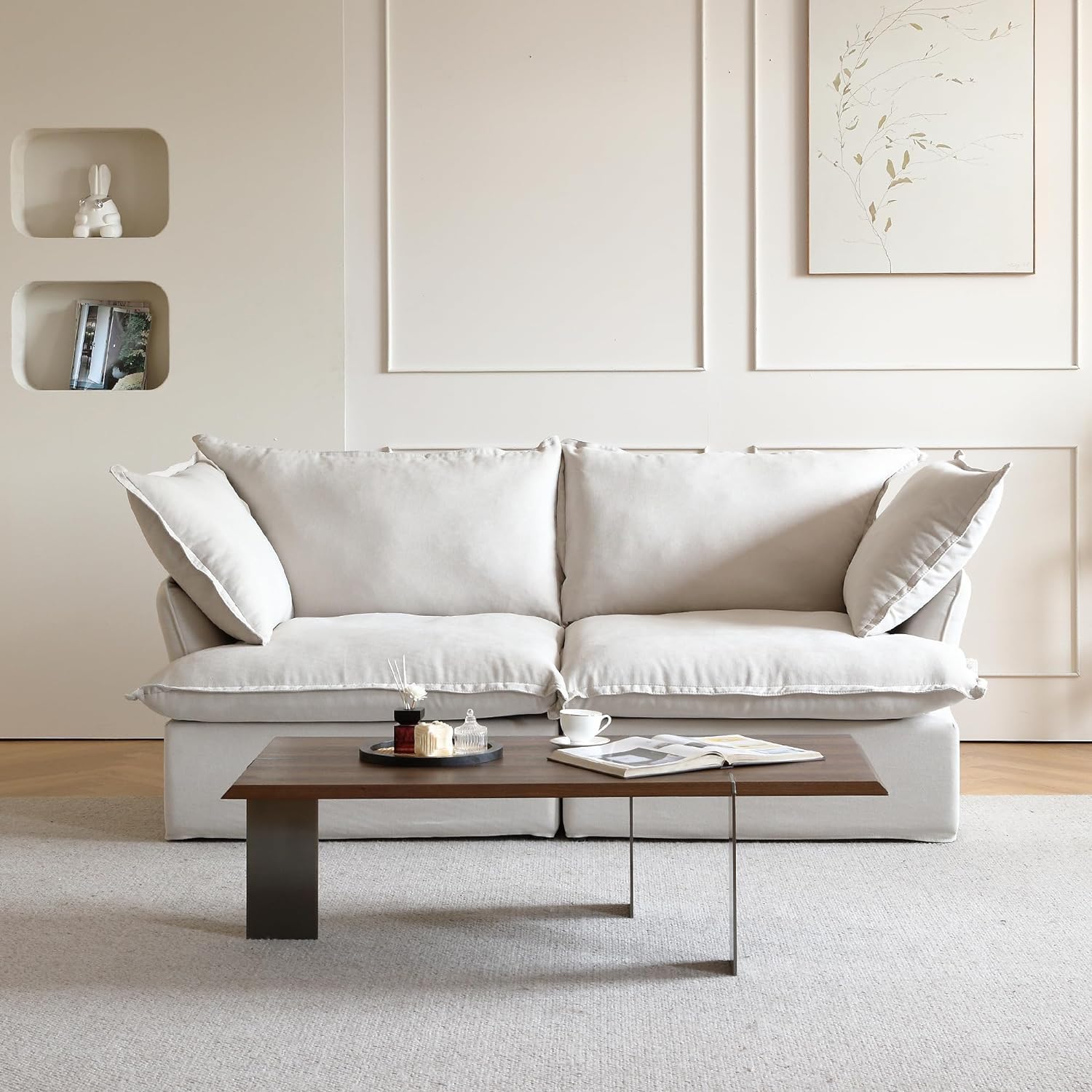 Amazon.com: JACH 82.66" Cloud Modular Sectional Couch, Love Seat Sofas ...