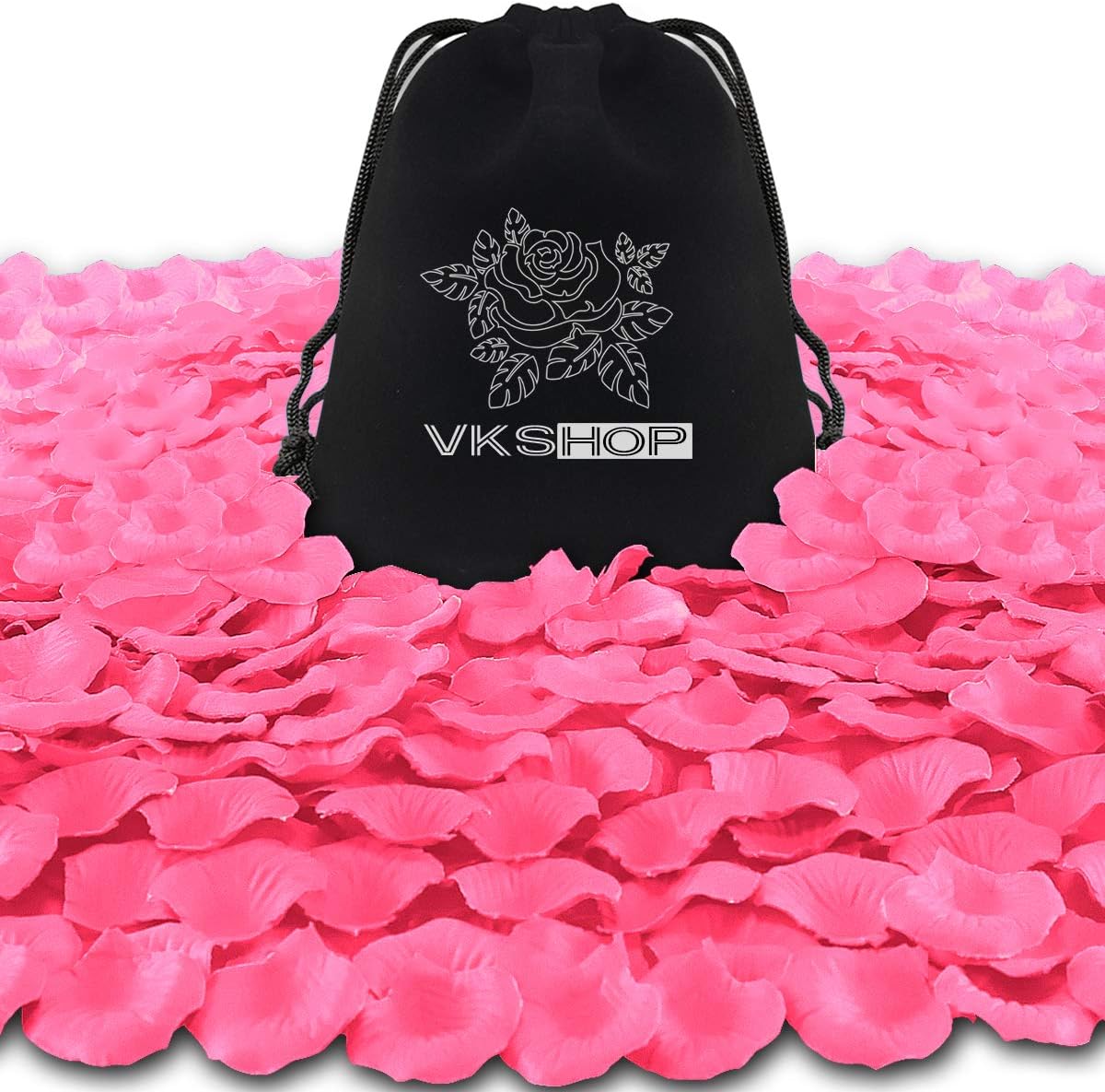 Amazon.com: KOABY 4000pcs Artificial Rose Petals with LED Tea Lights ...