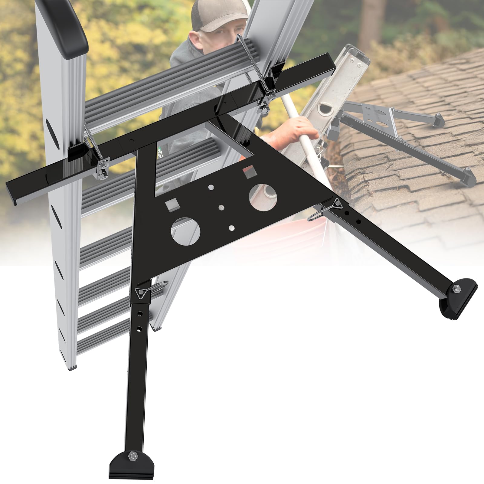 Efficraft Steel Ladder Stabilizer for Roof & Wall, Adjustable Standoff ...