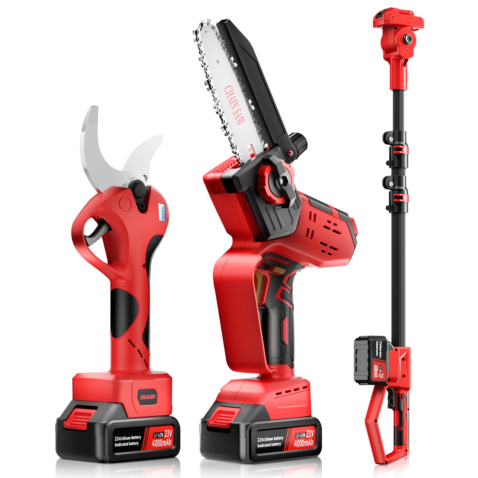 Amazon.com: Dragro 2-in-1 Electric Pruning Shears & 6in Cordless mini ...