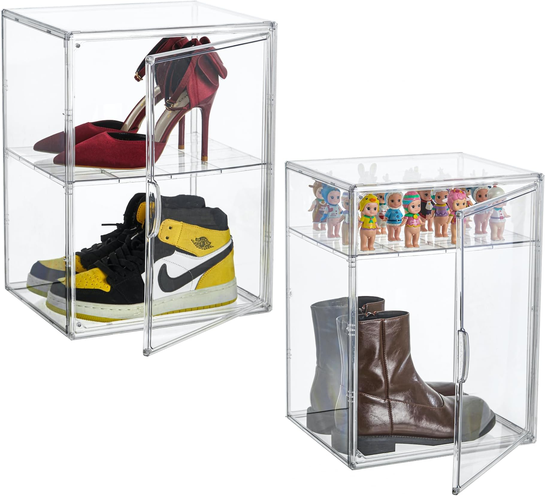 Amazon.com: Shoe Boxes Large Clear Stackable Boot Boxes with Magnetic ...