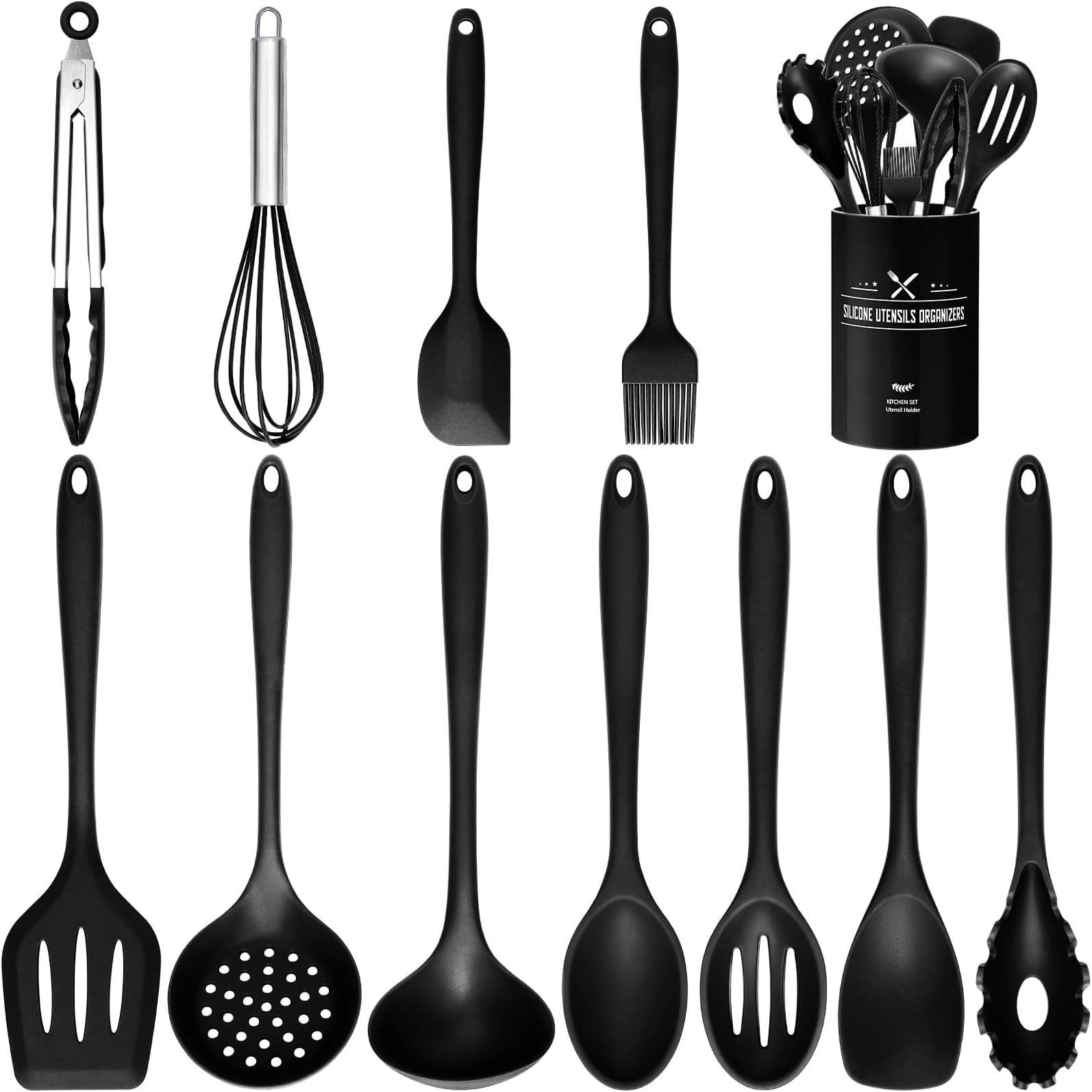 Herogo Kitchen Utensils Set, 6-Piece Silicone Cooking Utensil Set, Heat ...