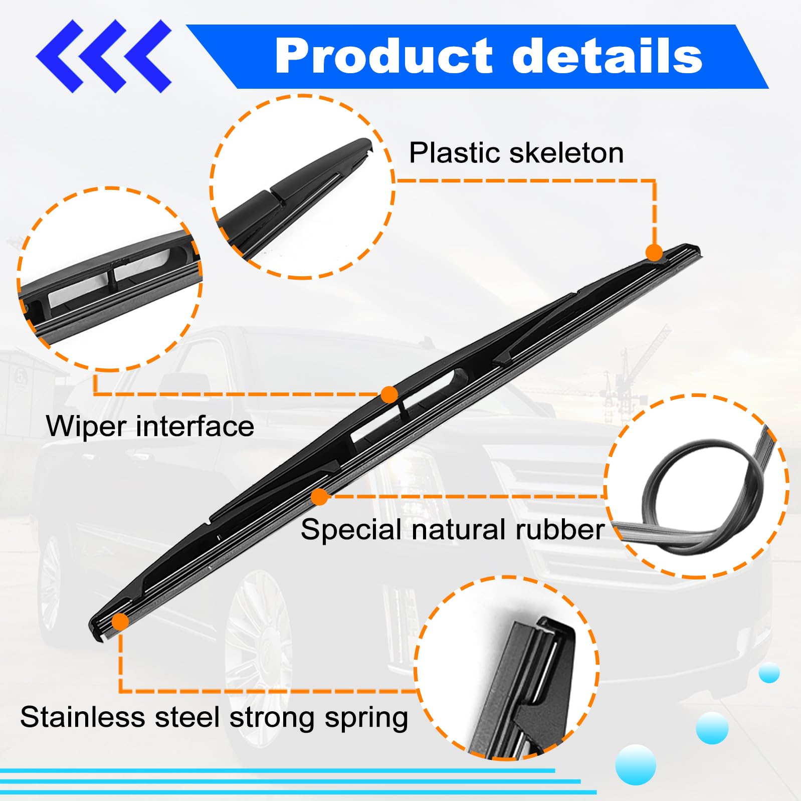 Snapklik.com : 15277756 Rear Window Wiper Arm Blade Set Replacement For ...