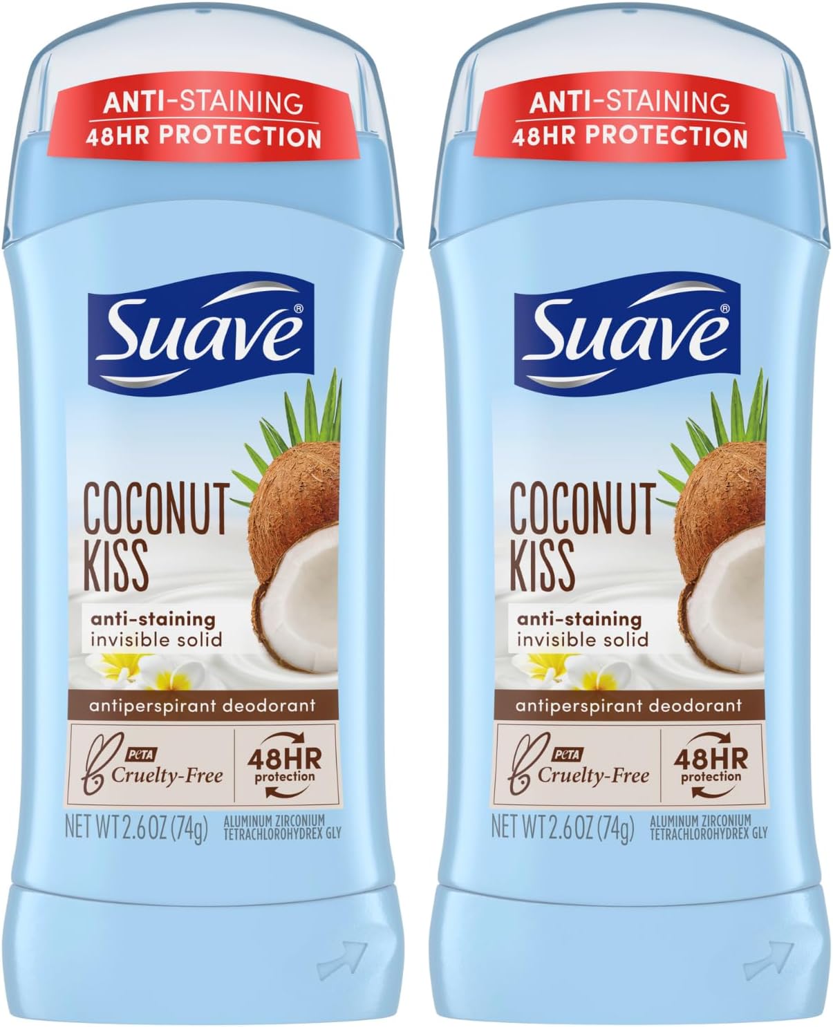 Amazon.com : Suave Deodorant for Women, Coconut Kiss – Invisible Solid ...