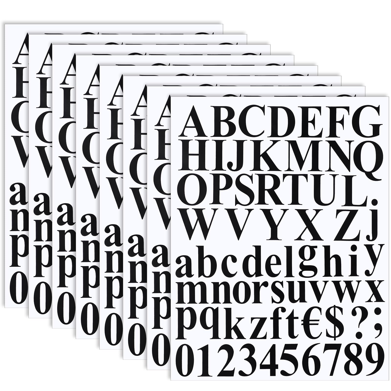 Amazon.com: TaoBary 8 Sets 536 Pcs Vinyl Letter Number Stickers ...