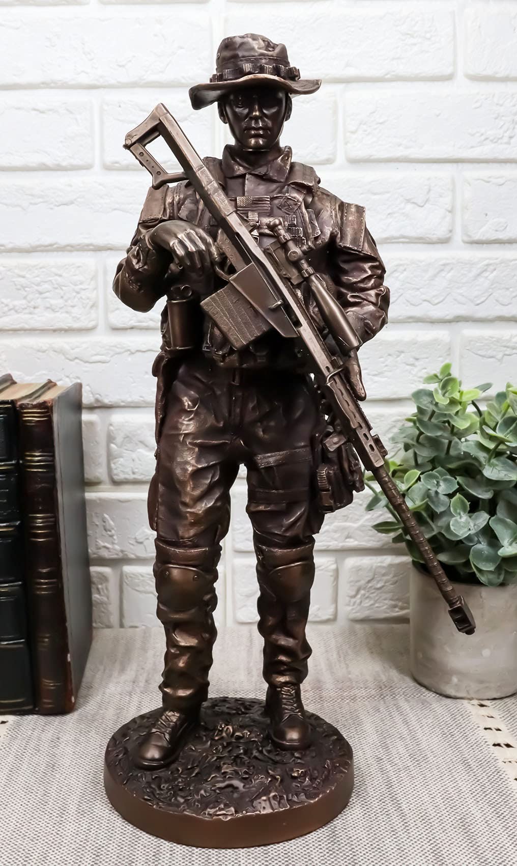 Buy Ebros Gift Large Modern Marine Sniper Soldier Statue 13" Tall ...