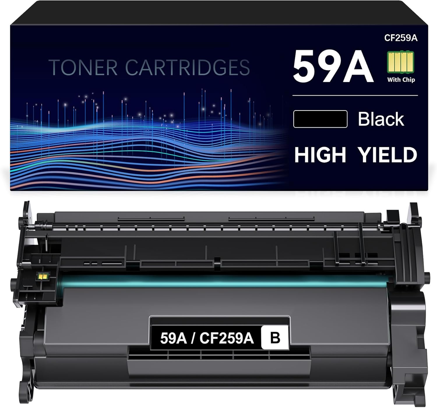 Hanink (with Chip) 59A Toner Cartridge Black High Yield Replacement for HP CF259A 59X CF259X ...