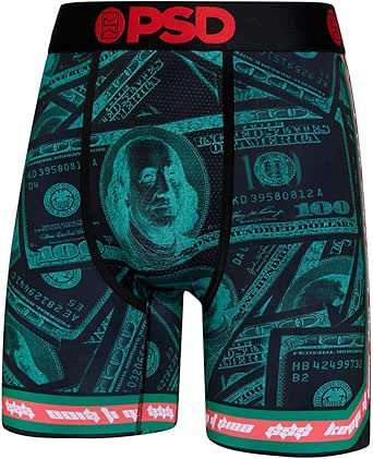 PSD Men's Green Money Sport Boxer Briefs, Multi, L at Amazon Men’s ...