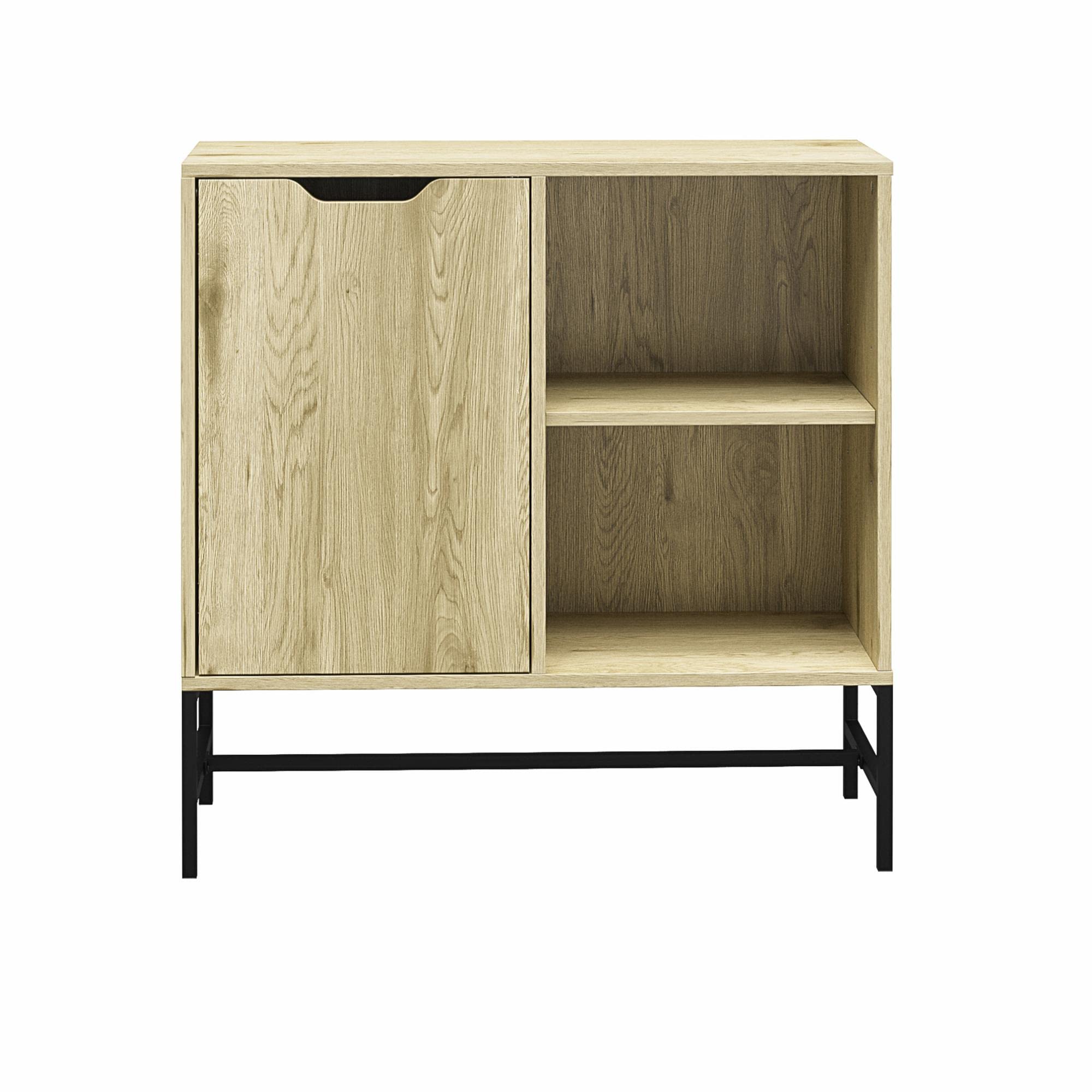 Amazon.com: REALROOMS Bexley Bookcase Storage Cabinet, Natural : Home & Kitchen