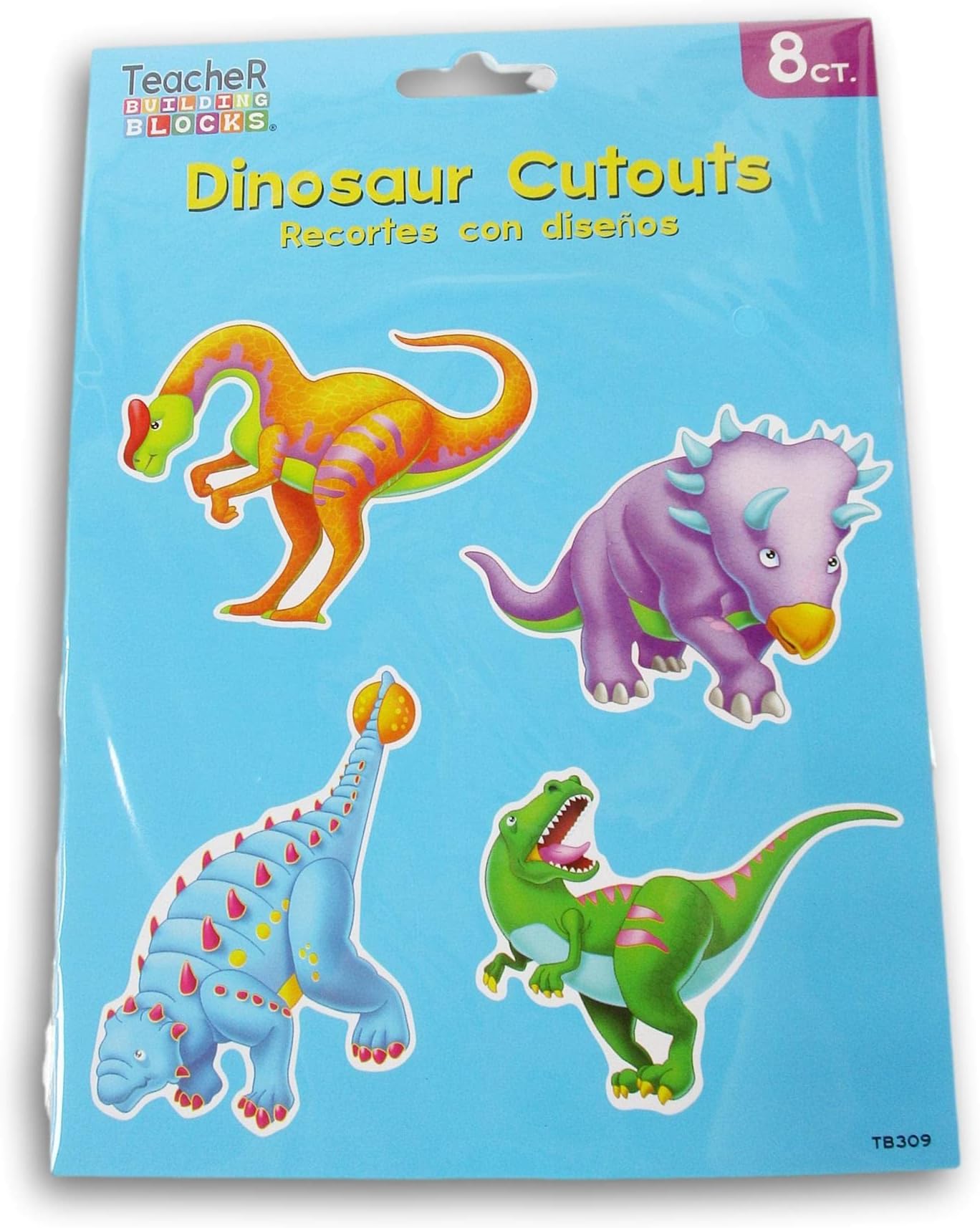 Amazon.com: Dinosaur School Bulletin Board Paper Cutouts - 8 Piece - 8 ...