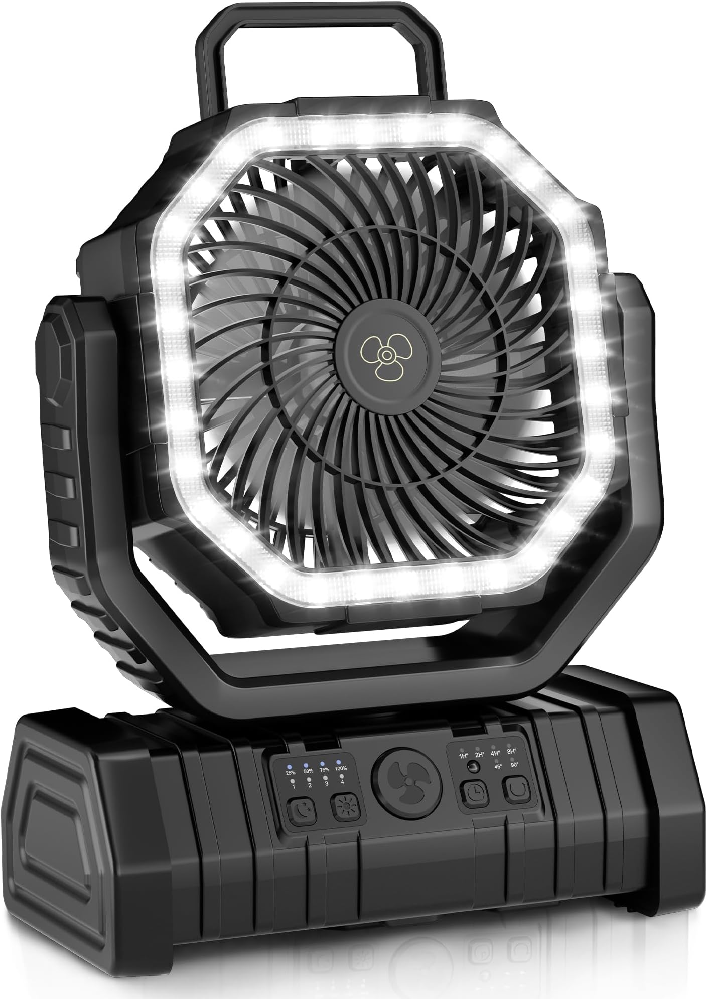 Amazon.com: Camping LED Fan with Light with 16000mAh, Portable Outdoor ...