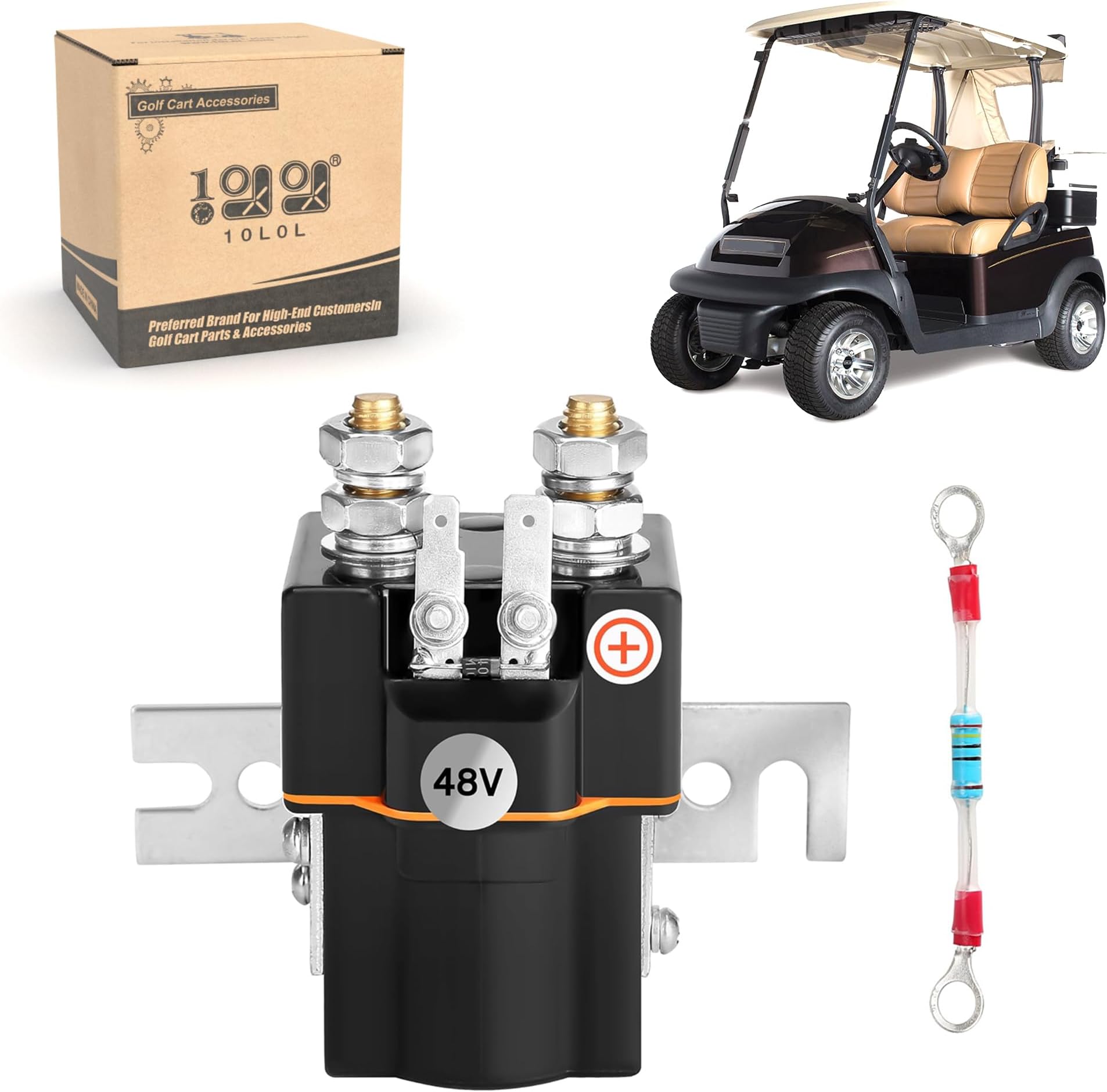 Amazon.com: 10L0L Golf Cart 48V Solenoid Assembly for Golf Cart Club ...