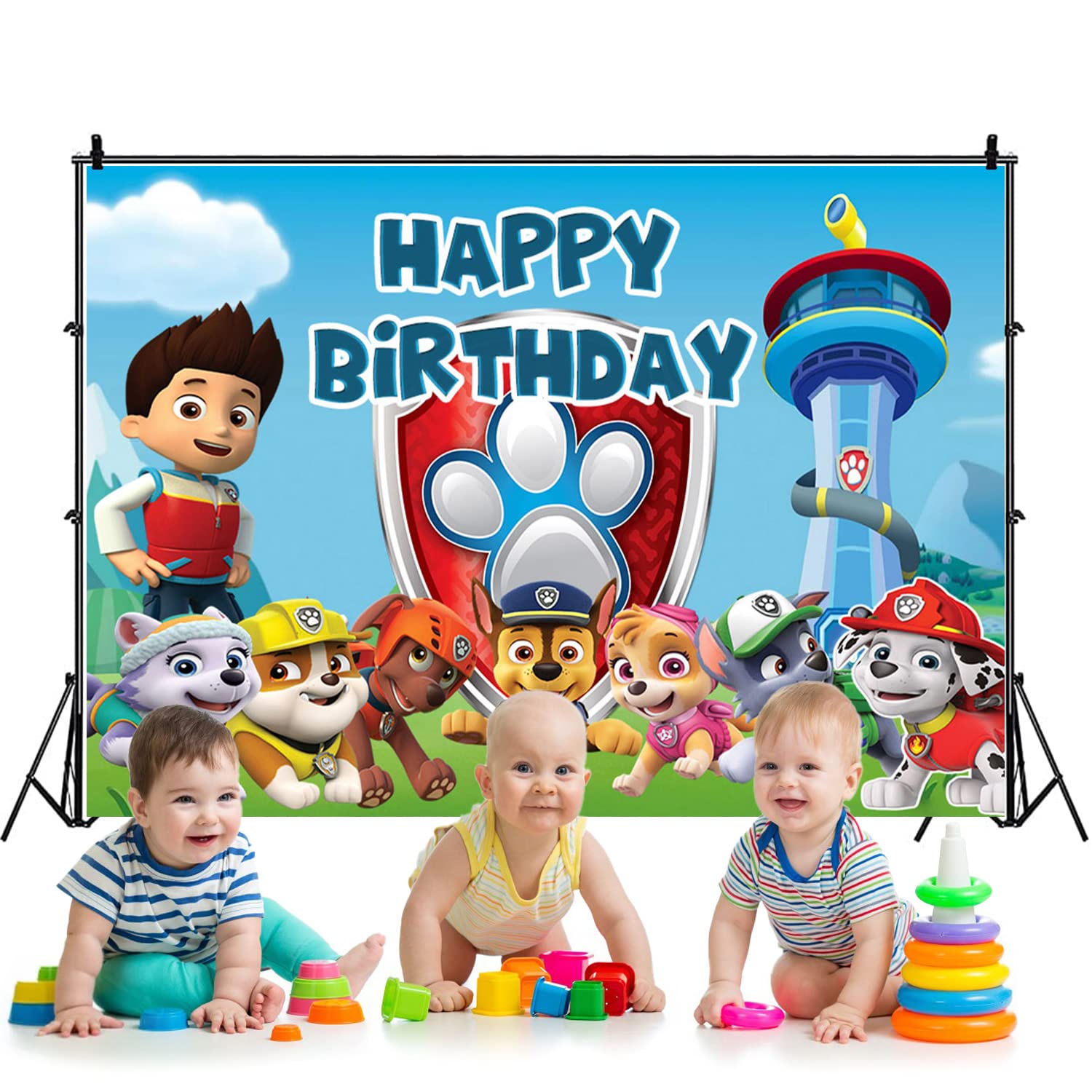 Buy Paw Dog Patrol Photo Backgrounds, Paw Patrol Birthday Backgrounds ...