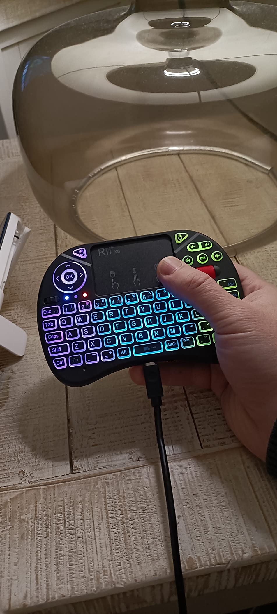 Mini Keyboard,Rii X8 Portable 2.4GHz Mini Wireless Keyboard Controller ...