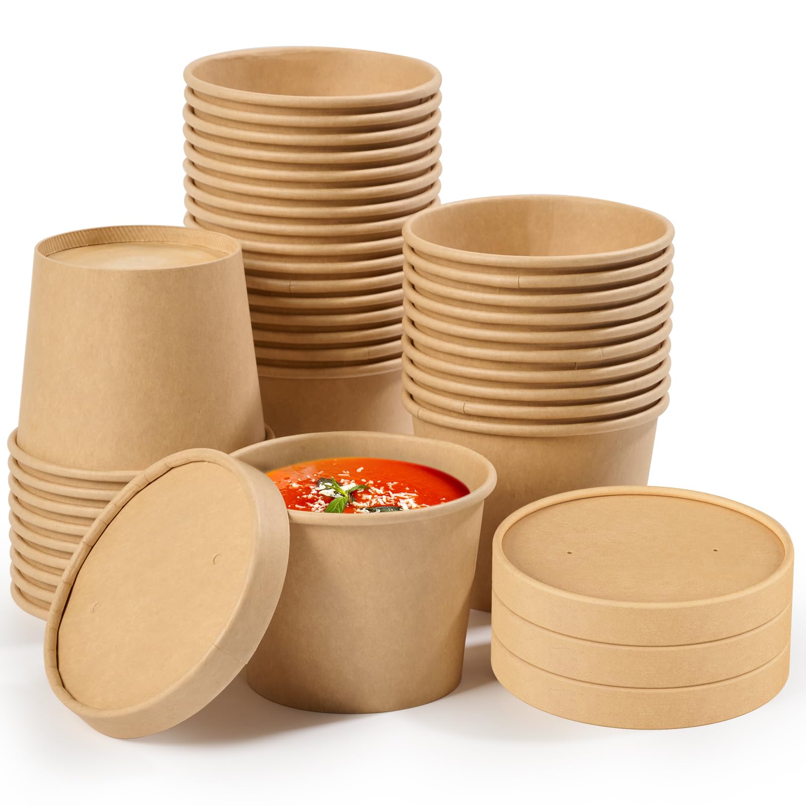 Snapklik.com : JOLLY CHEF 12 Oz Disposable Paper Soup Containers